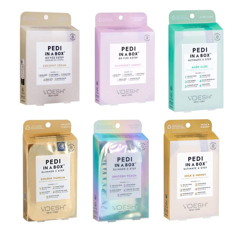 Voesh Pedi In a Box Deluxe 4 Step Pedicure kit - Mix Of 6 Scents #4 ...
