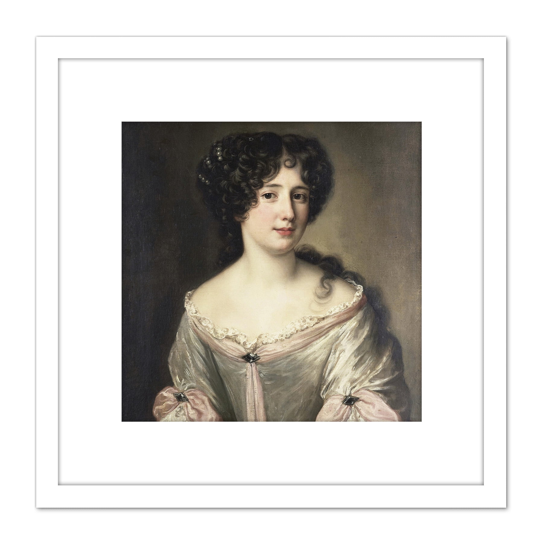 Voet Portrait Marie Mancini Duchess Of Bouillon 8X8 Inch Square Wooden ...