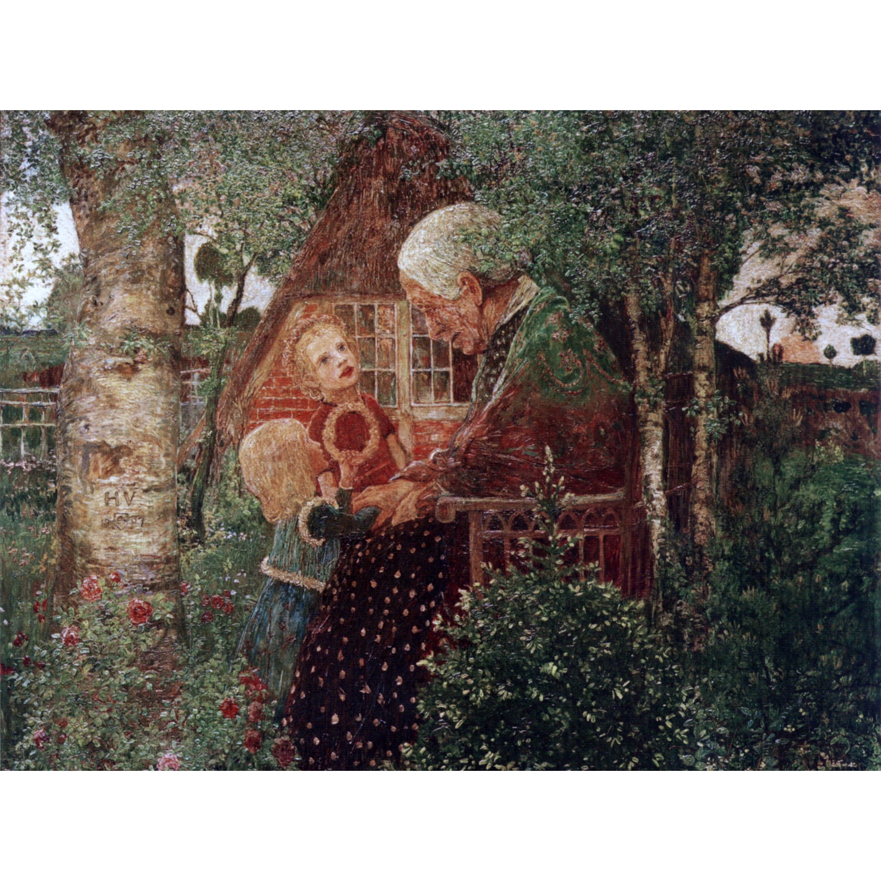 Vogeler The Storyteller Children Trees Painting Extra Large Art Print ...