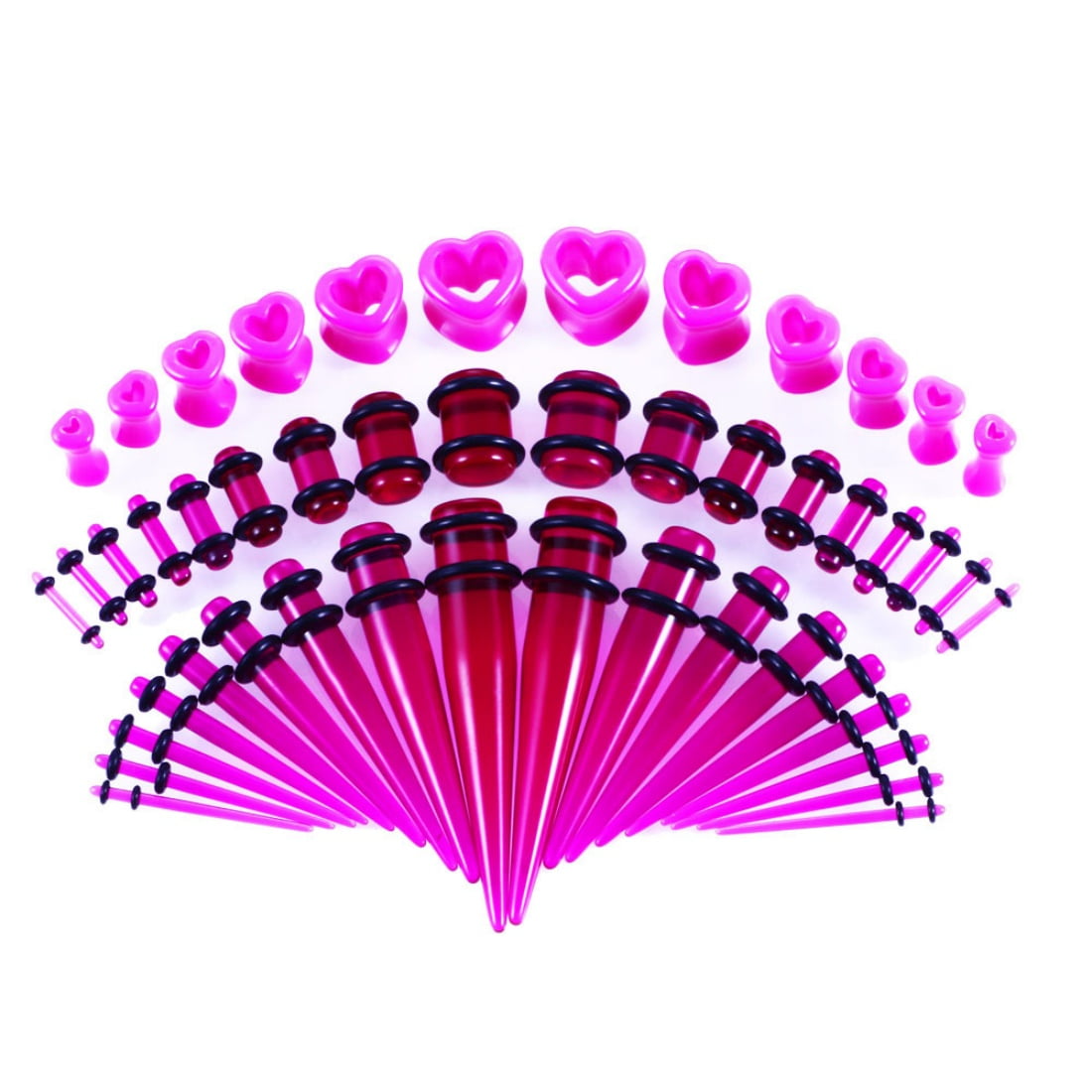 Vogem 48 Pieces Ear Stretching Kit 14G-00G Acrylic Tapers and Plugs and ...