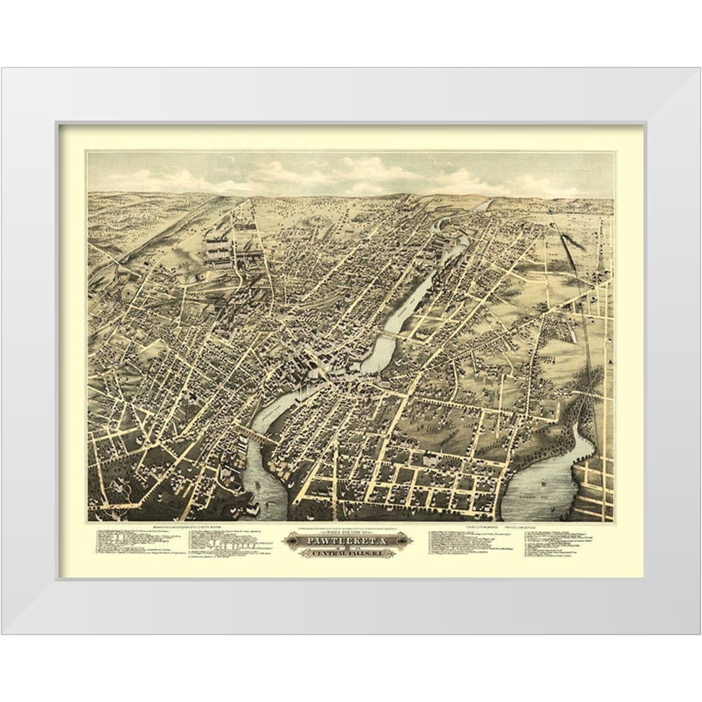 Vogt 32x26 White Modern Wood Framed Museum Art Print Titled - Pawtucket ...