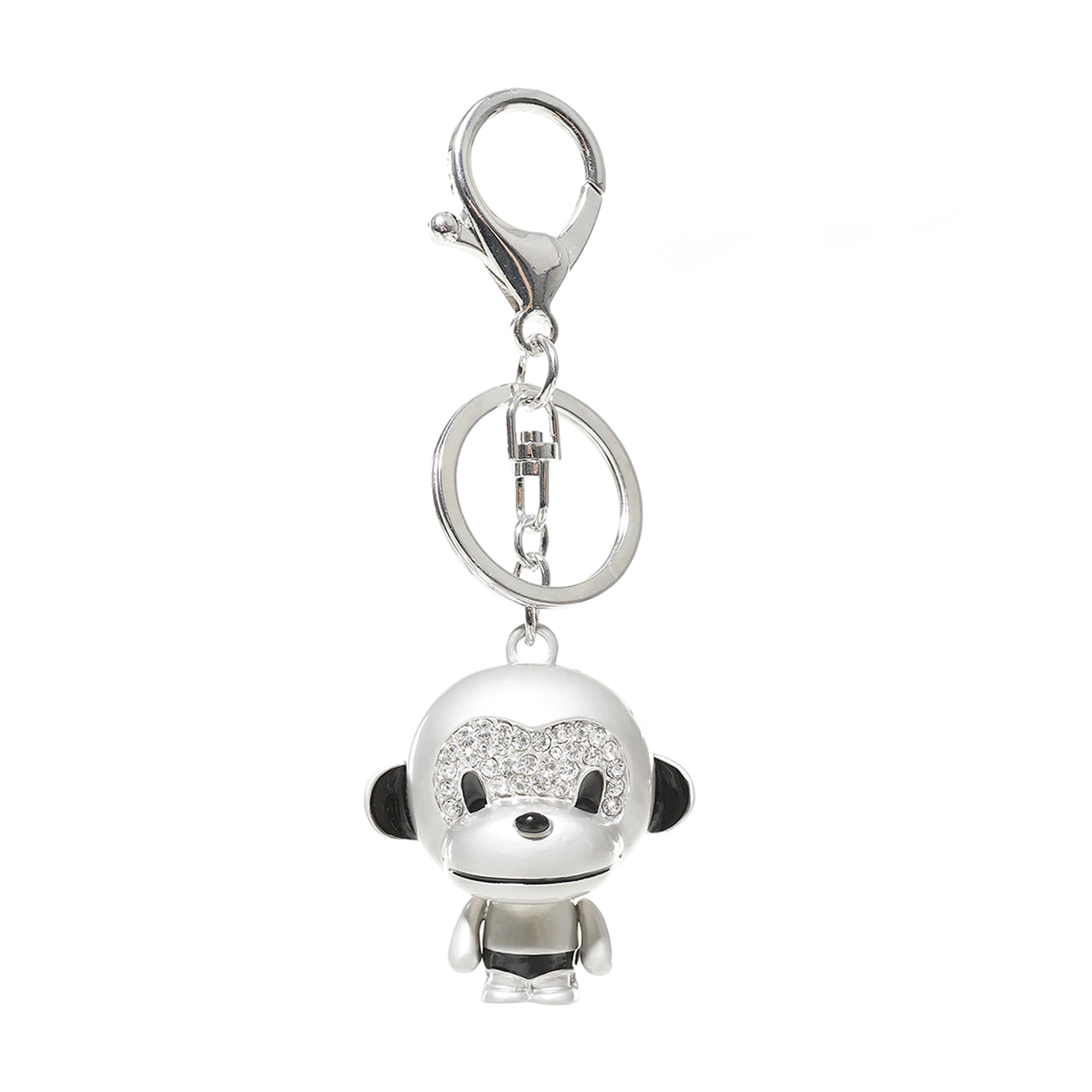 Vogue Cloud Rhinestone Cute Monkey Key Chain for Women Crystal Car ...