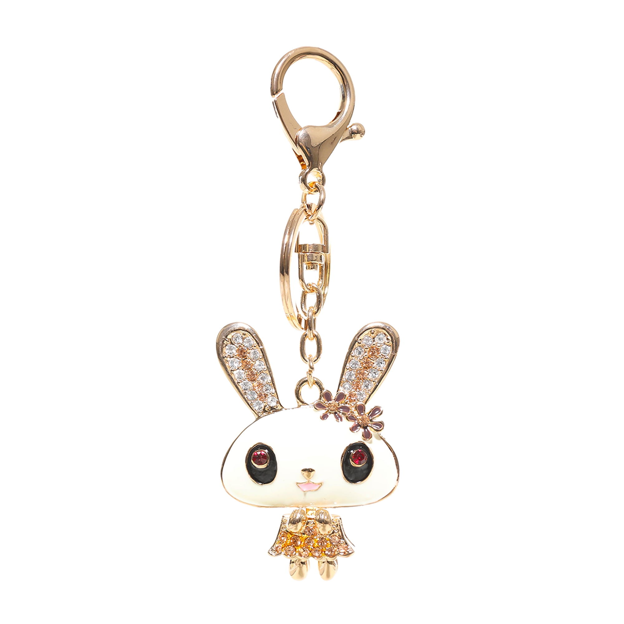 Vogue Cloud Rhinestone Cute Rabbit Key Chain for Women Crystal Car ...