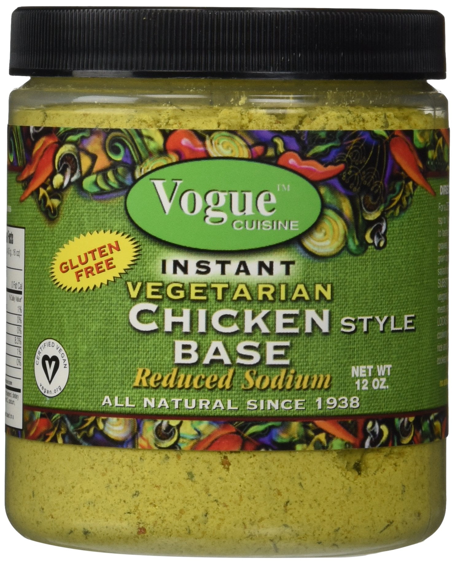 Vogue Cuisine Vegetarian Chicken Soup & Seasoning Base 12oz - Low ...