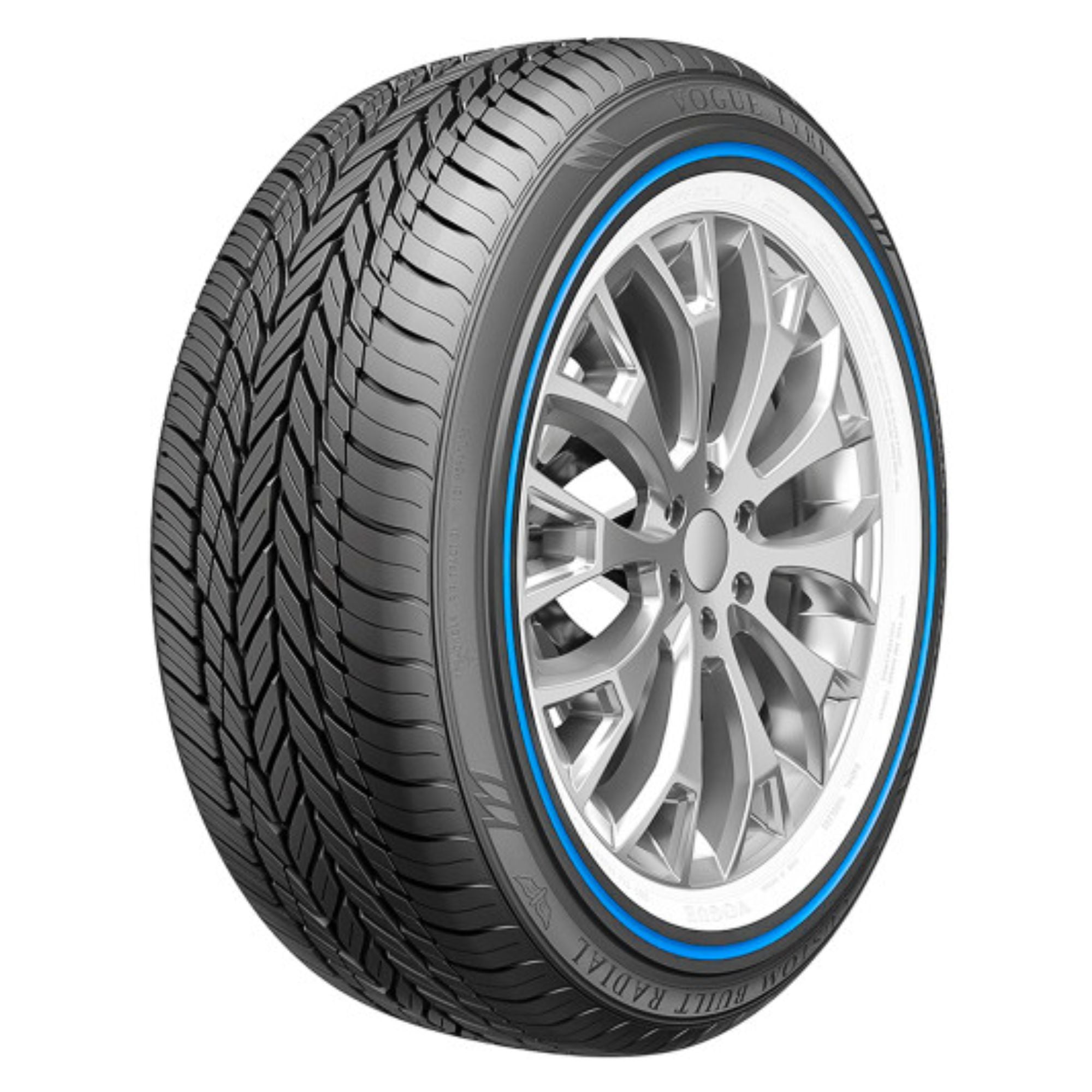 Free Shipping! Tire Vogue Tyre Custom Built Radial VIII Blue Stripe 245 ...