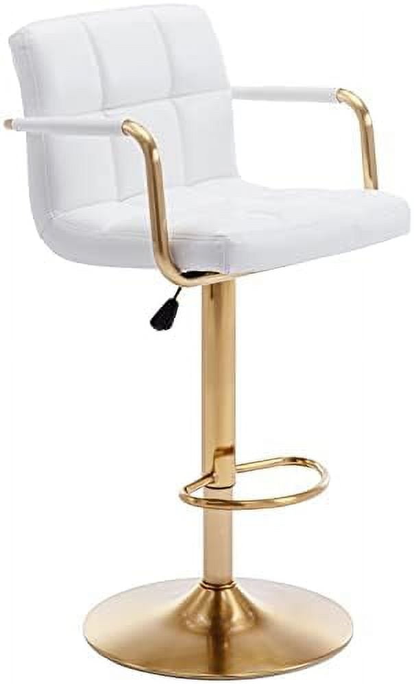 Vogue Direct Modern PU Leather Square Stools Adjustable Swivel ...