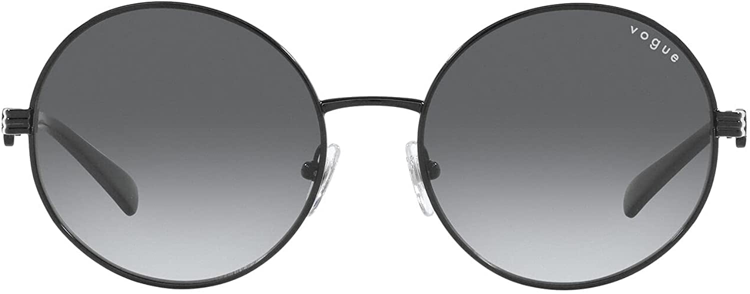 Vogue Eyewear Womens Vo4227s Round Sunglasses Black/Grey Gradient 53 ...