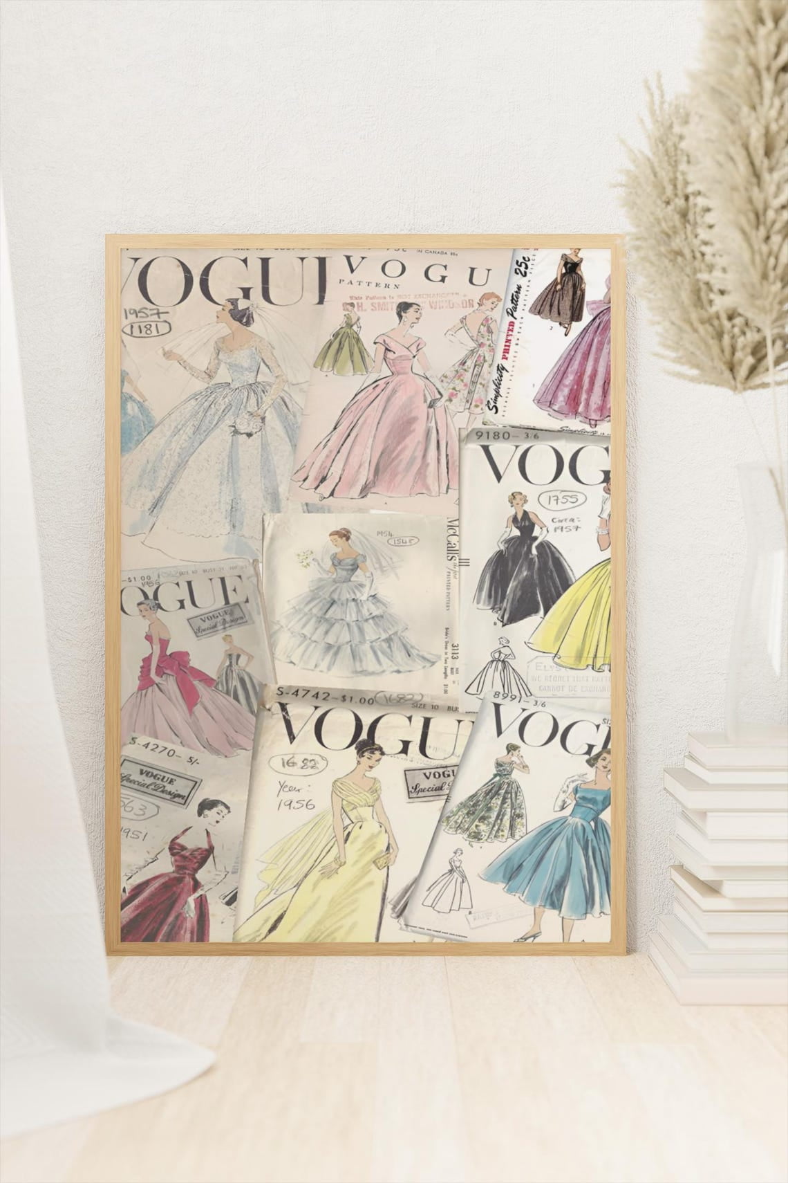 Vogue Fashion Magazine Cover Art Print: Retro Wall Home Decor #3031 ...