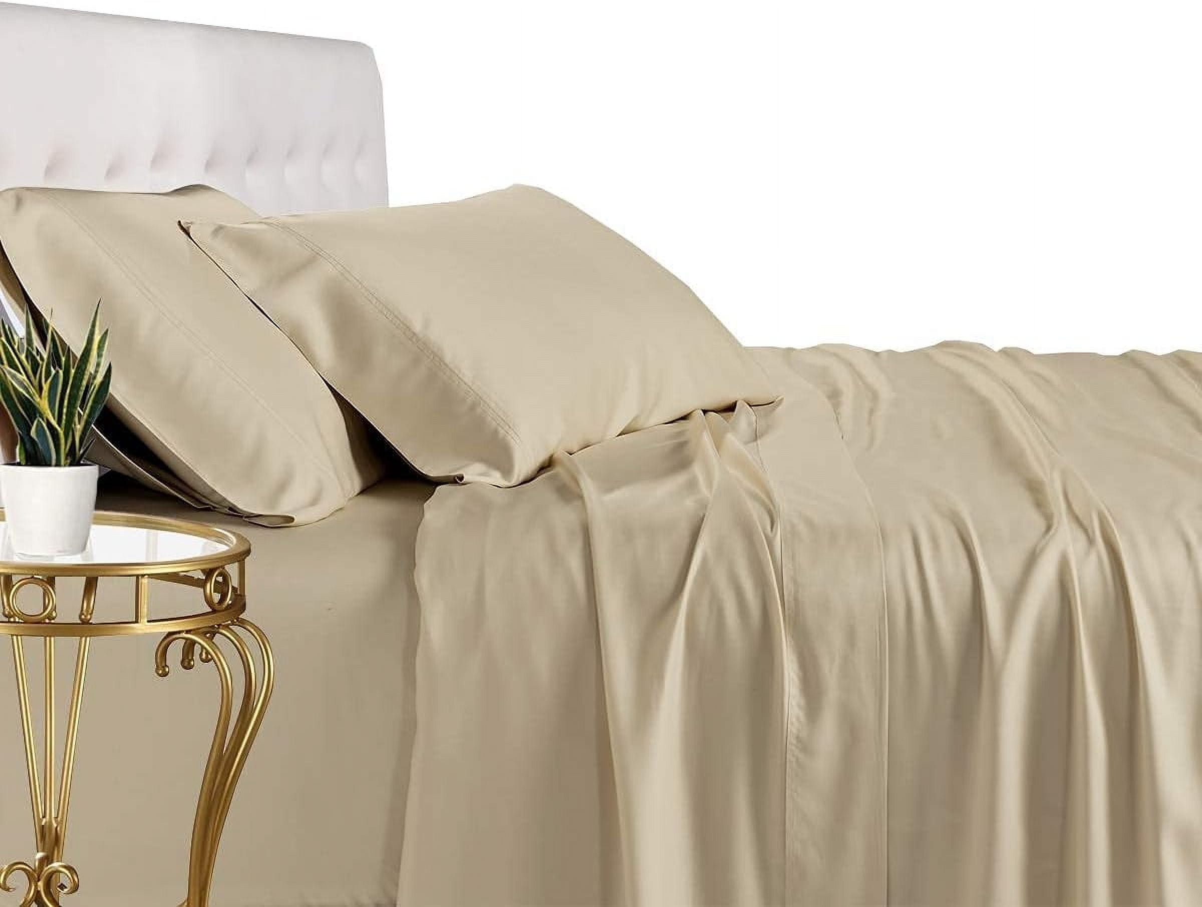 Vogue Linen 100% Mulberry Silk Sheet Set - 22 Momme Grade 6A, 18-24 ...