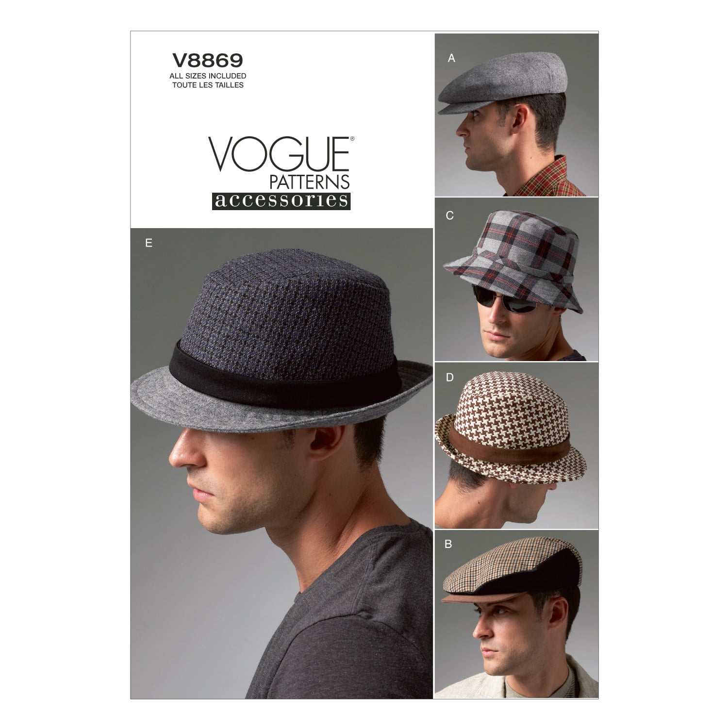 Vogue Men's Hats-All Sizes in One Envelope - Walmart.com