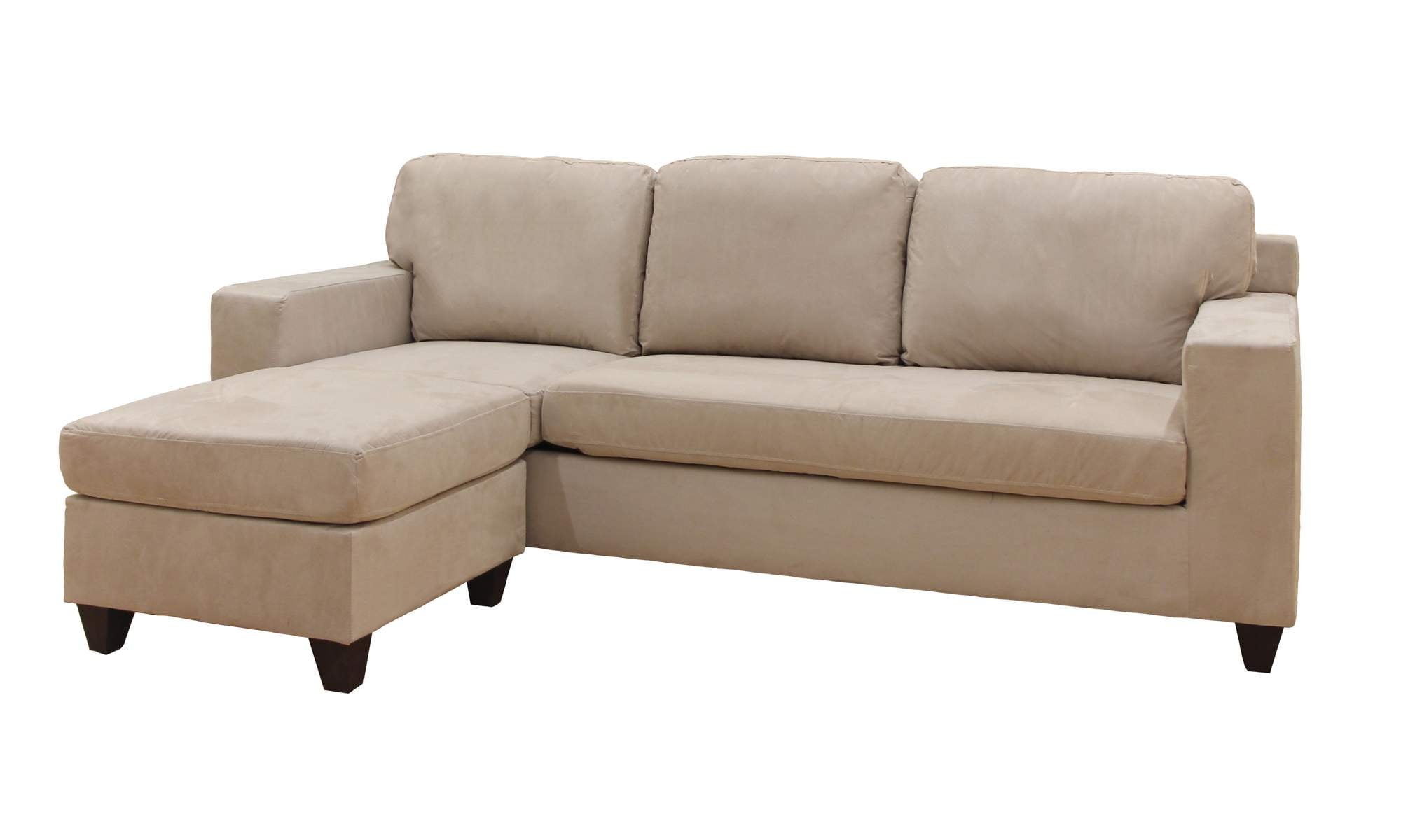 Vogue Microfiber Reversible Chaise Sectional Sofa Multiple Colors ...