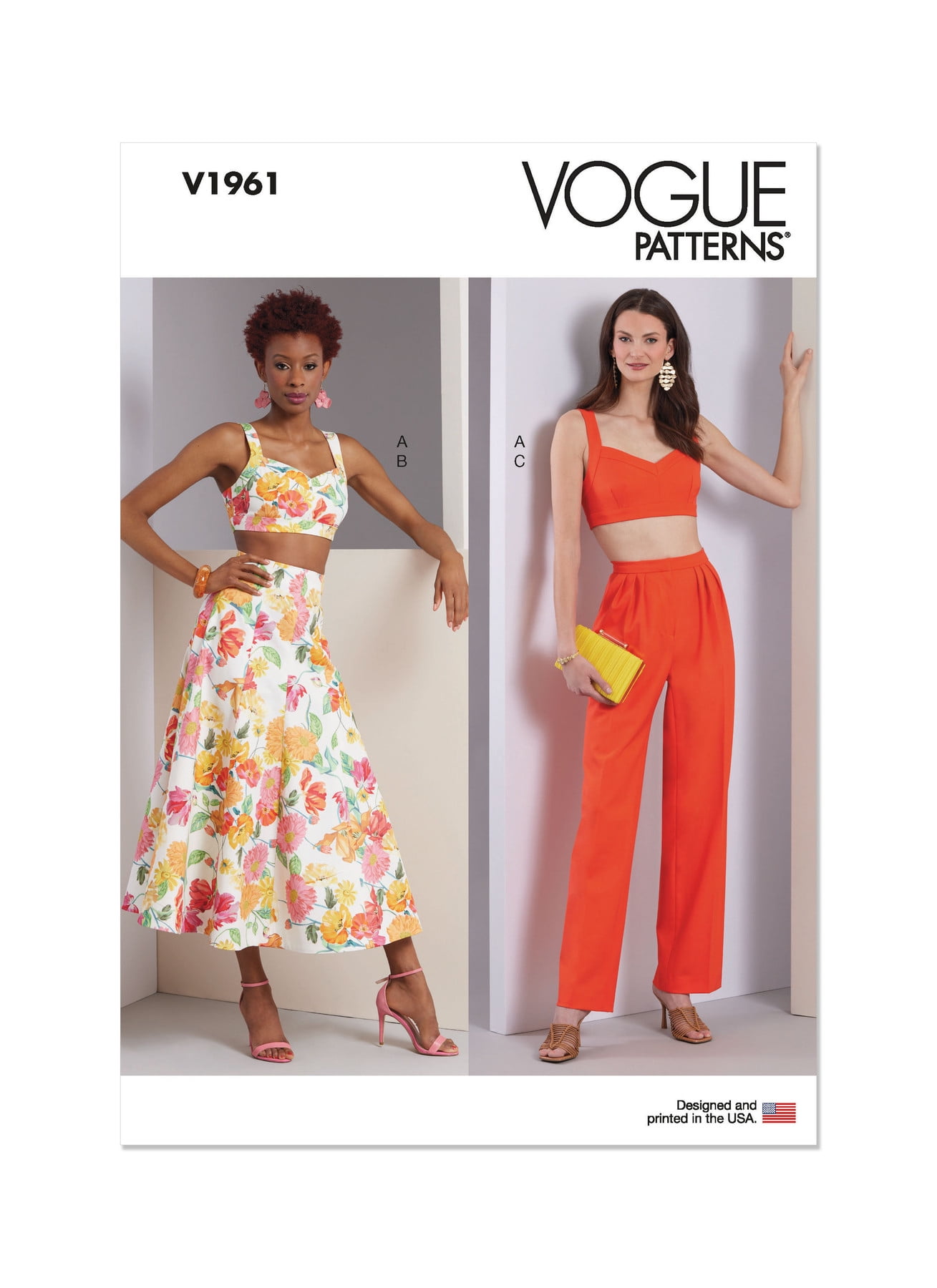 Vogue Sewing Pattern 1961 - Misses' Top, Skirt and Pants, Size: AX5 (4 ...