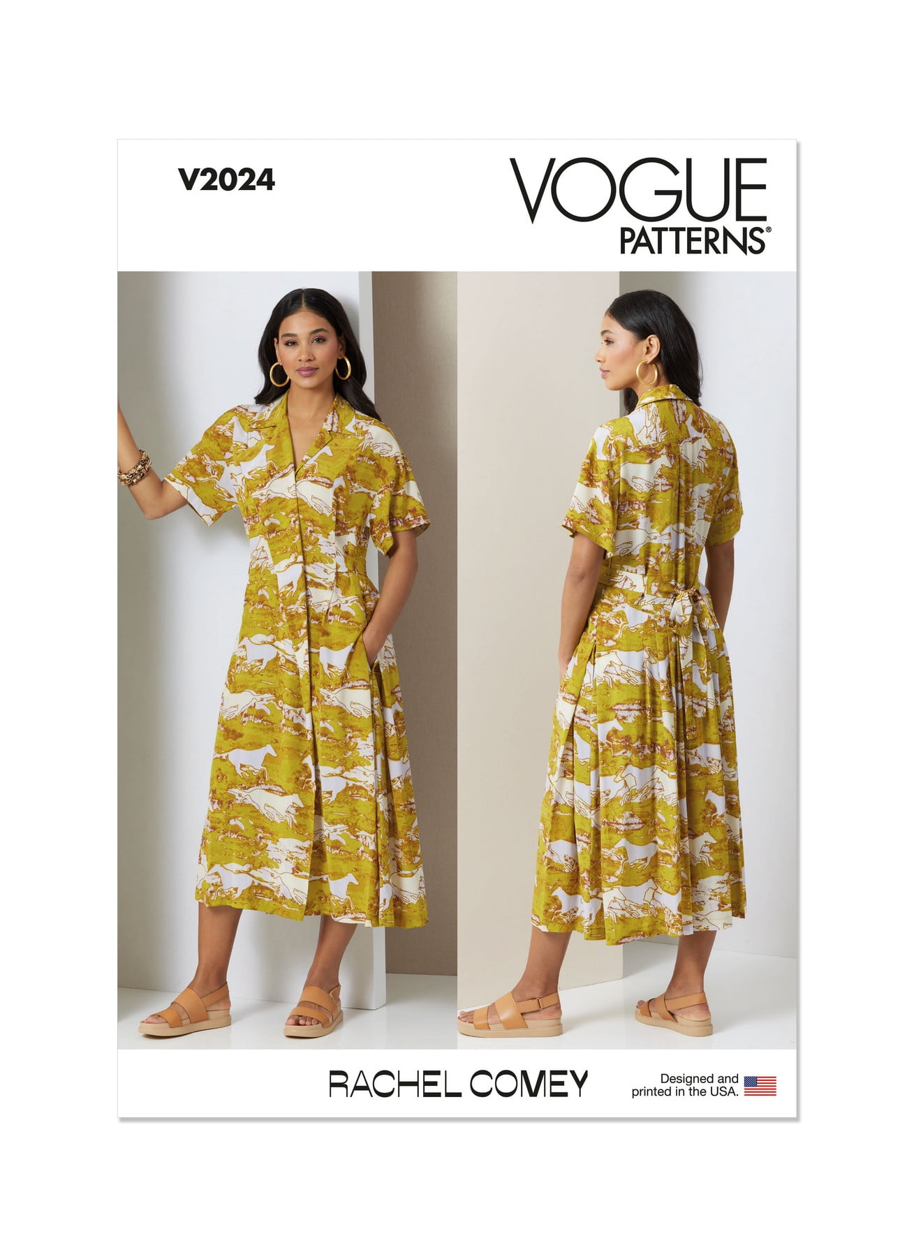Vogue Sewing Pattern 2024 - Misses' Dress by Rachel Comey, Size: U5 (16 ...