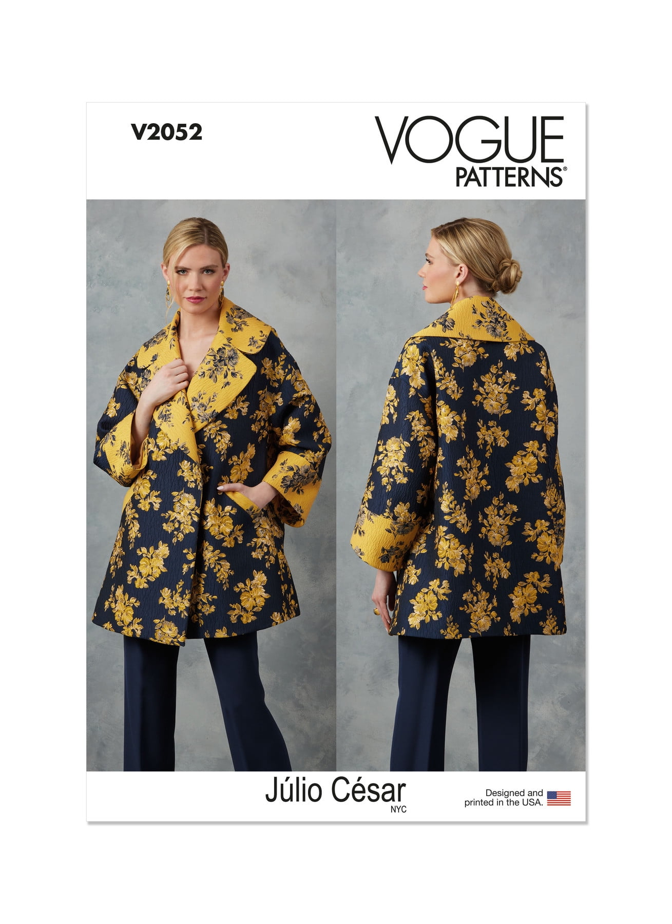Vogue Sewing Pattern 2052 - Misses' Jacket by Julio Cesar NYC, Size: B5 ...