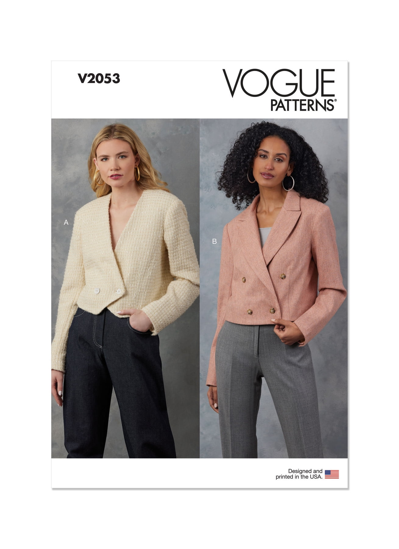 Vogue Sewing Pattern 2053 - Misses' Jackets, Size: D5 (4-6-8-10-12 ...