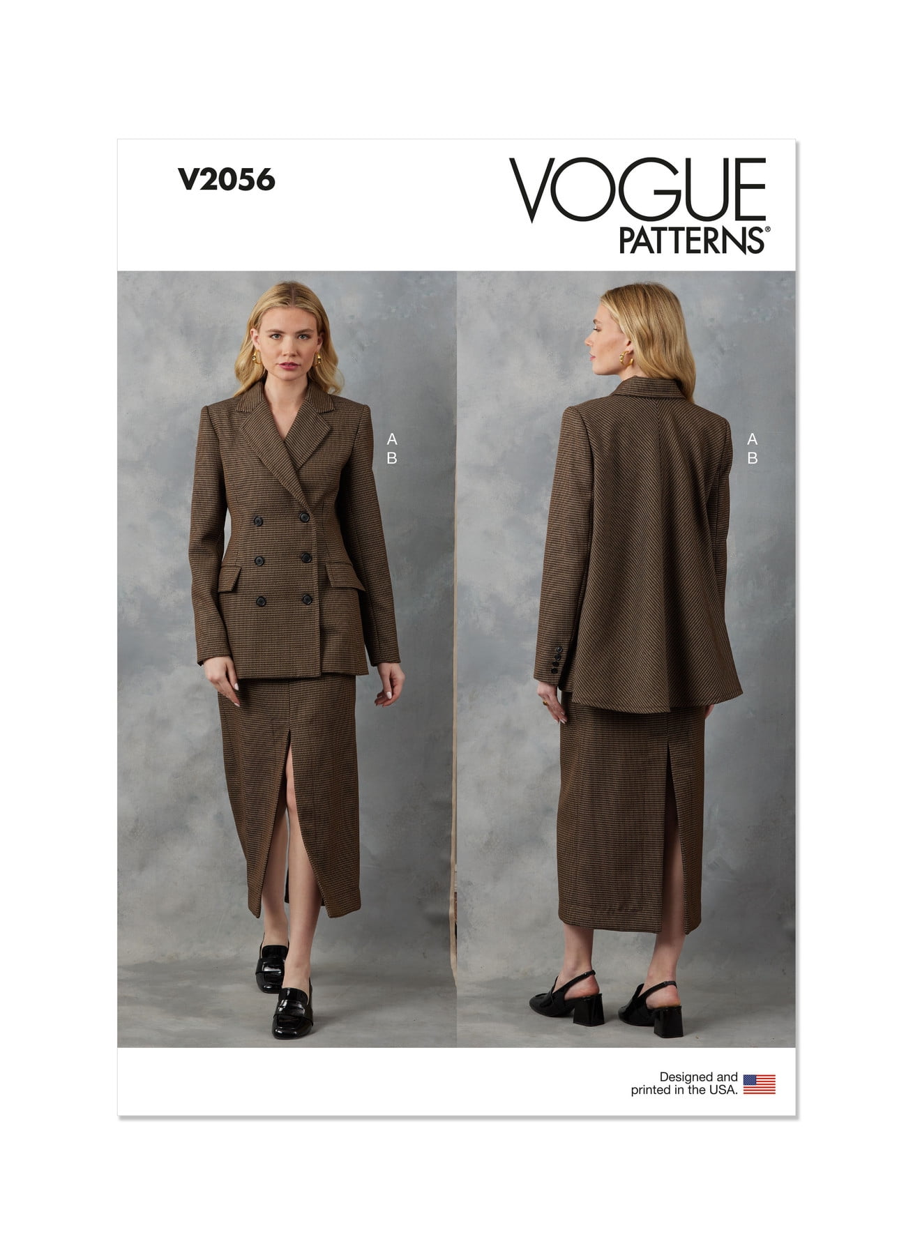 Vogue Sewing Pattern 2056 - Misses' Jacket and Skirt, Size: B5 (8-10-12 ...