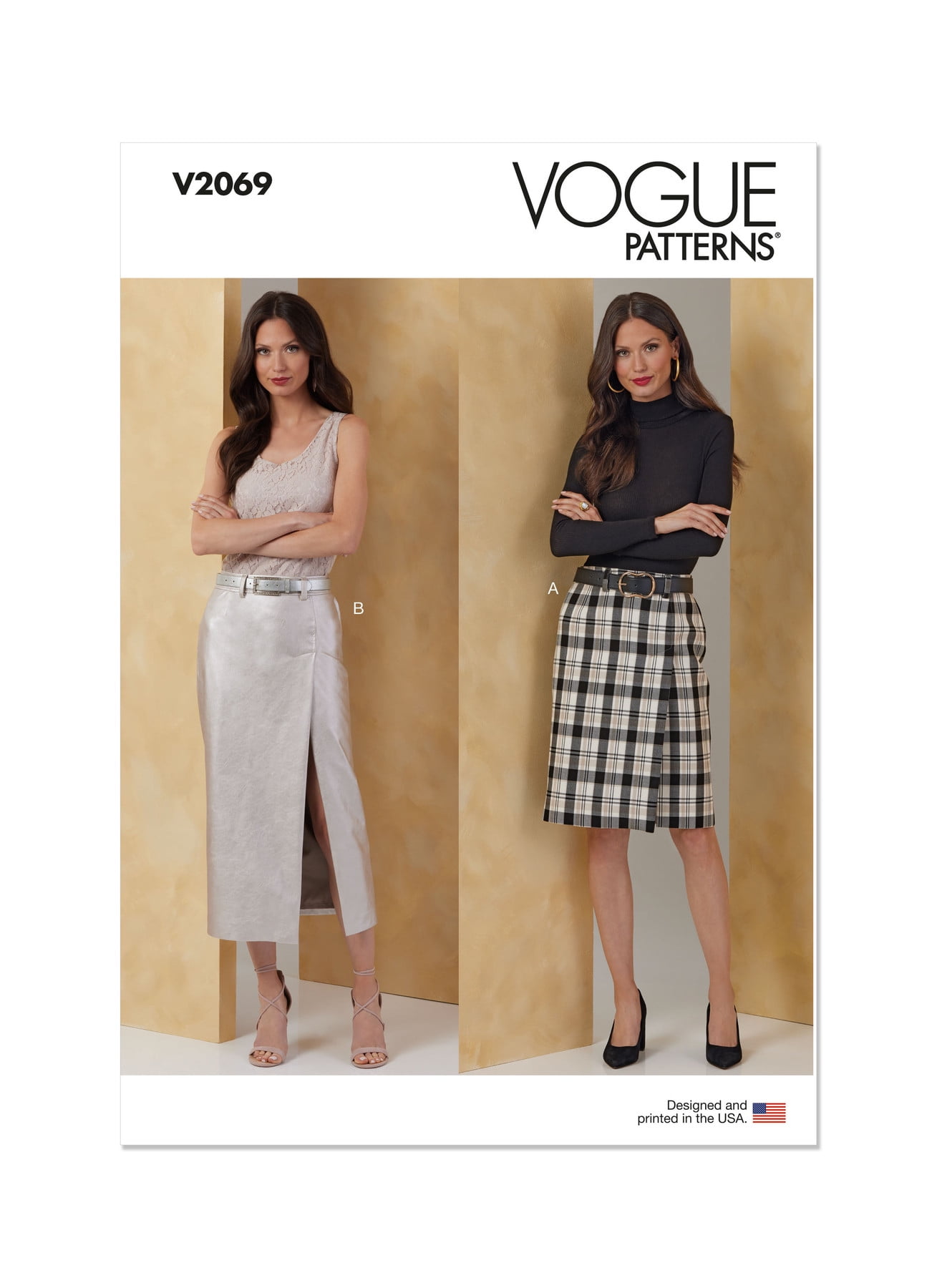 Vogue Sewing Pattern 2069 - Misses' Skirt in Two Lengthss, Size: B5 (8 ...