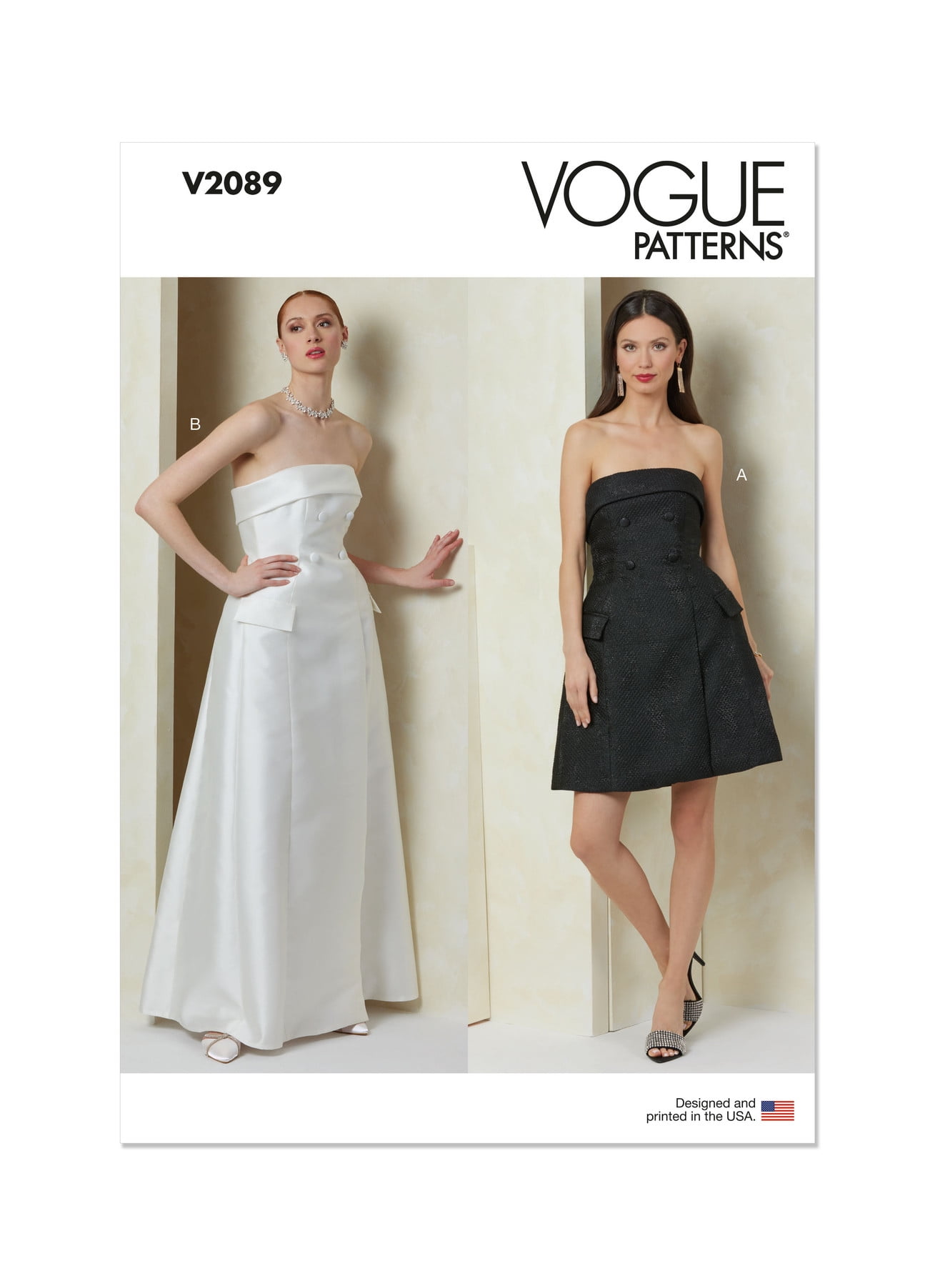 Vogue Sewing Pattern 2089 - Misses' Dress in Two Lengths, Size: D5 (4-6 ...