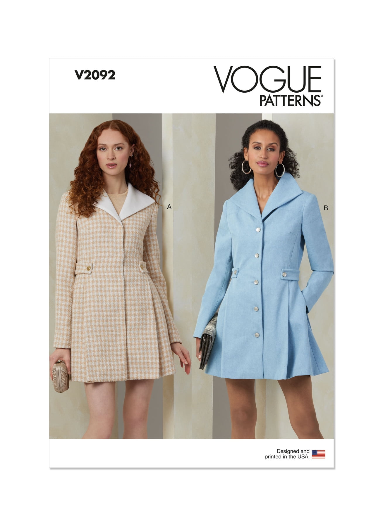 Vogue Sewing Pattern 2092 - Misses' Coats, Size: U5 (16-18-20-22-24 ...