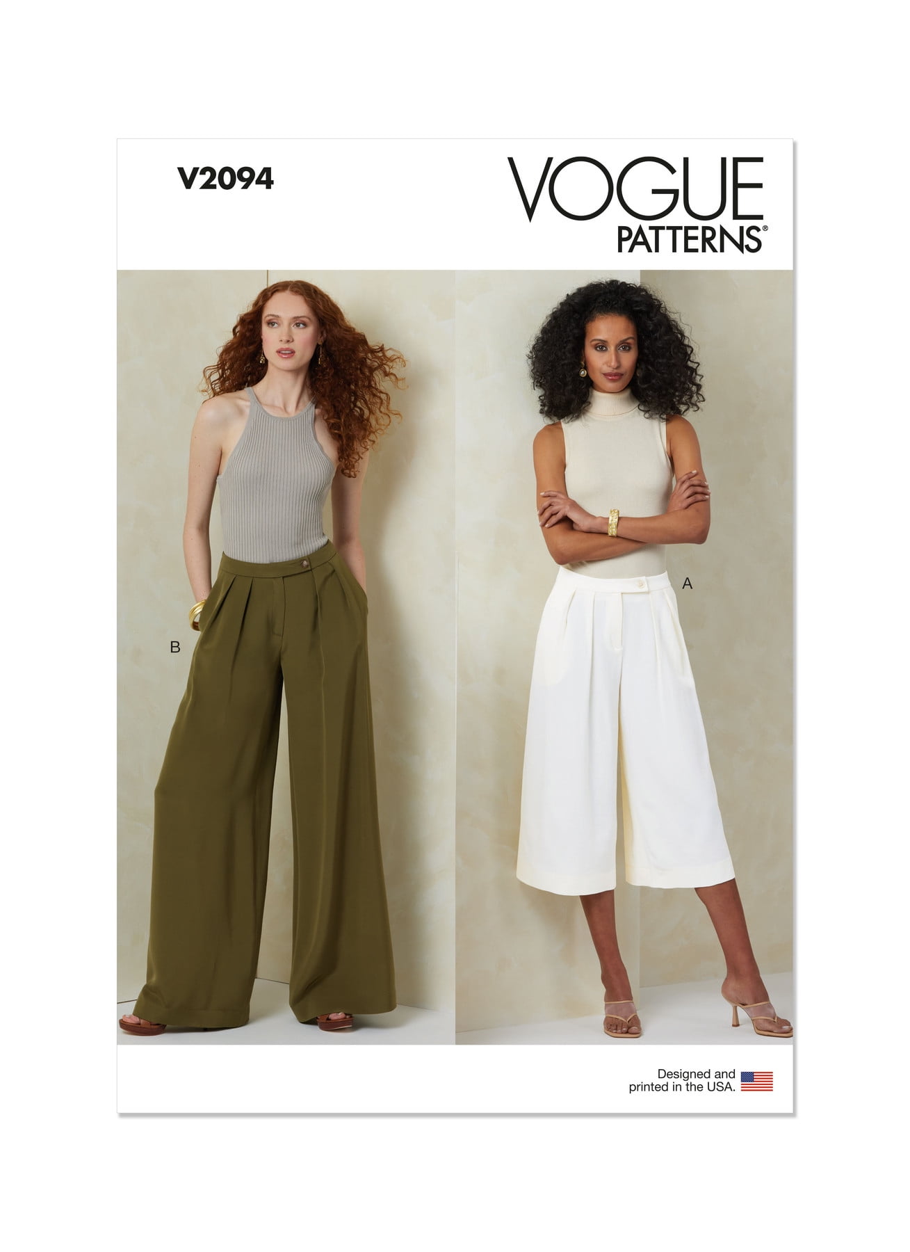 Vogue Sewing Pattern 2094 - Misses' Pants in Two Lengths, Size: Y5 (18 ...