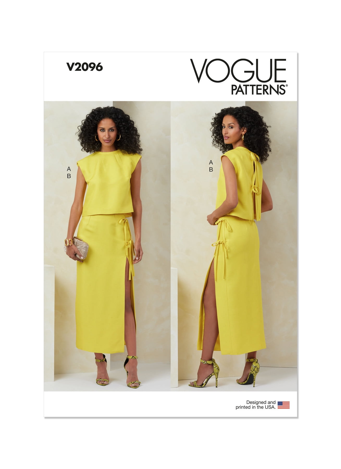 Vogue Sewing Pattern 2096 - Misses' Top and Skirt, Size: B5 (8-10-12-14 ...