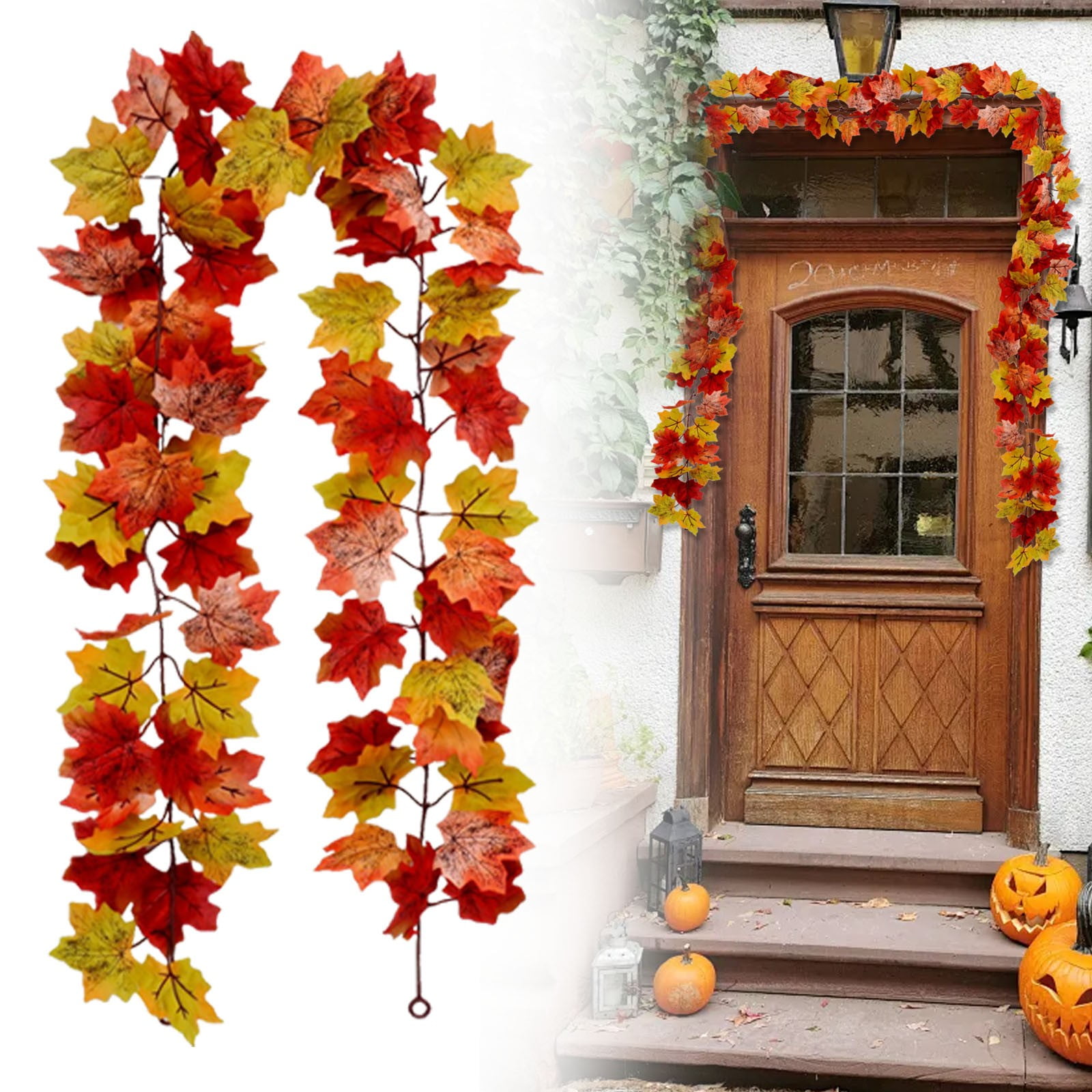 VogueV Autumn Decoration Simulation Maple Rattan, Home Wall Hanging for ...