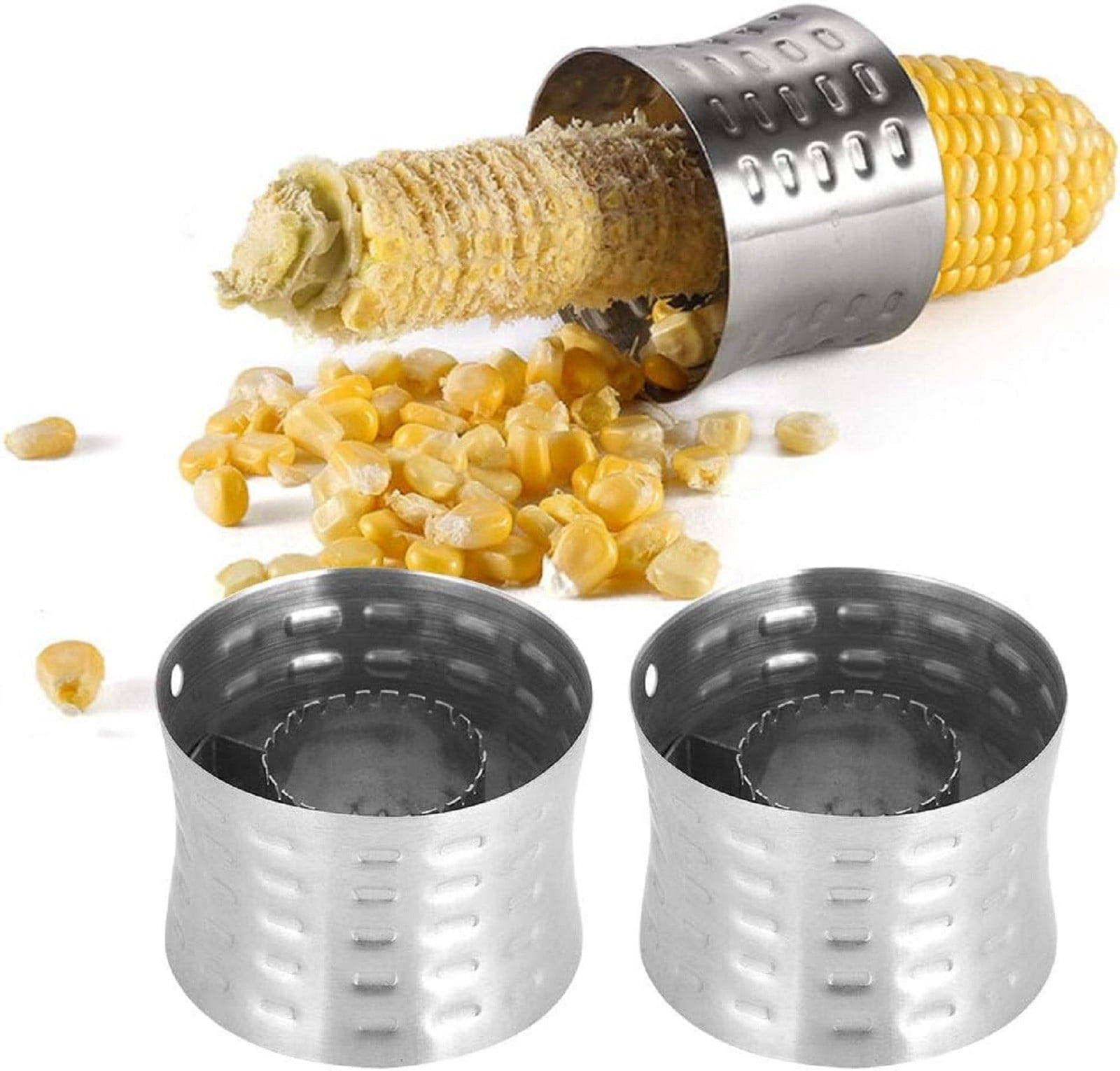 VogueV Corn Husker , Corn Stripper Cutter 2Pcs Stainless Steel Corn ...