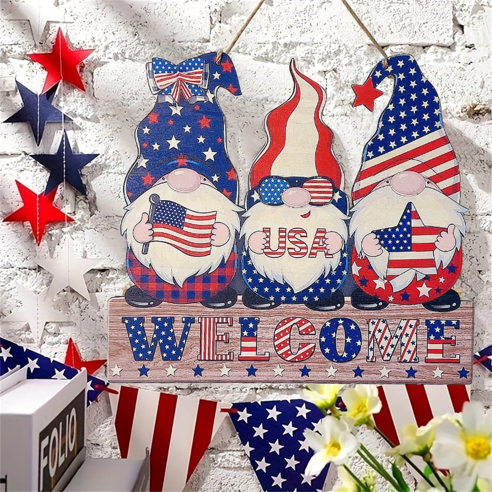 VogueV Door Decor Aesthetic | 4Th Of July Welcome Sign Decorations ...