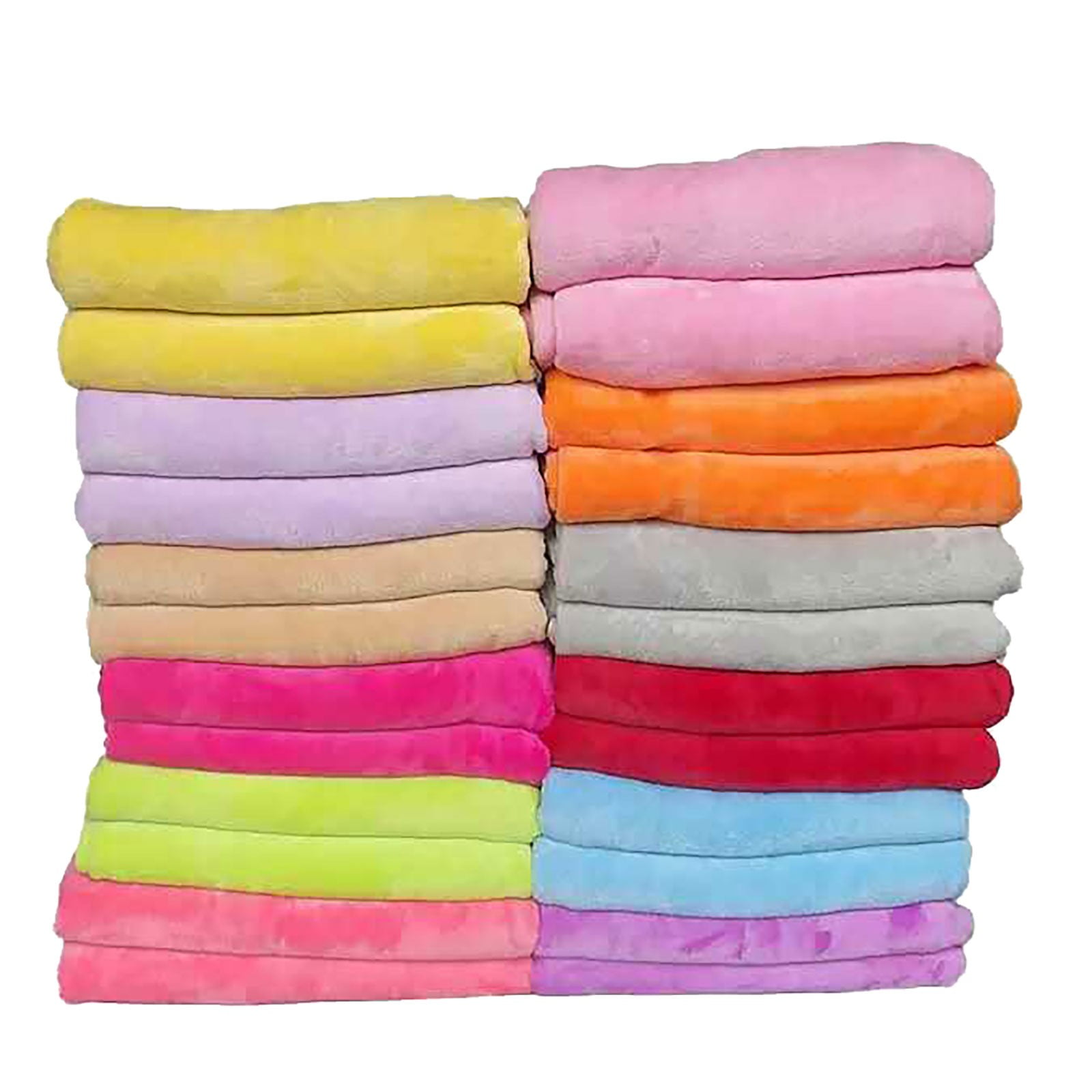 VogueV Double-Velvet Solid Student Blanket 50"×60", Ultra-Soft Flannel ...