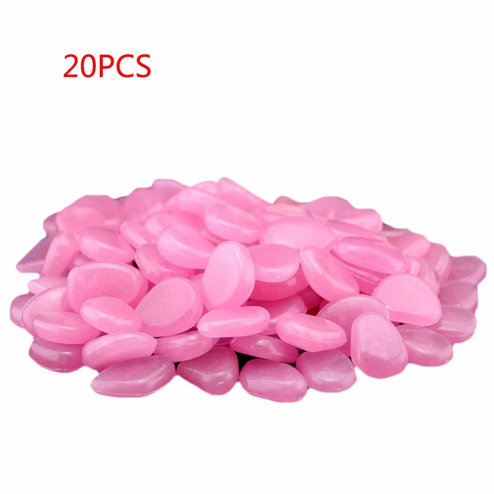 VogueV Glow in the Dark Pebbles/Glow Stones/Glowing Rocks Pink Decor ...