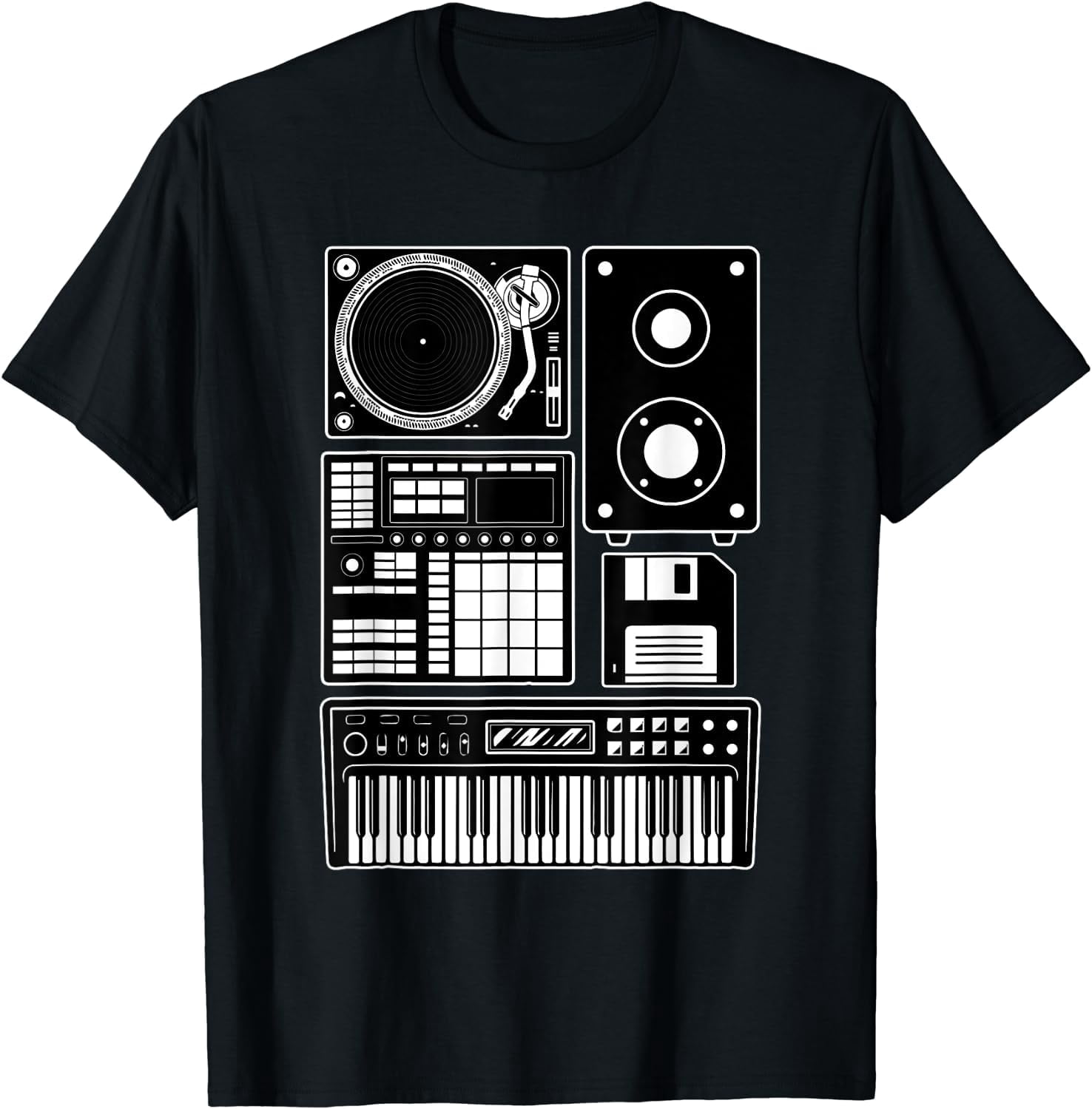 VogueVale Funny Old School Hip Hop Rapper Beat Maker Rap Music T-Shirt ...
