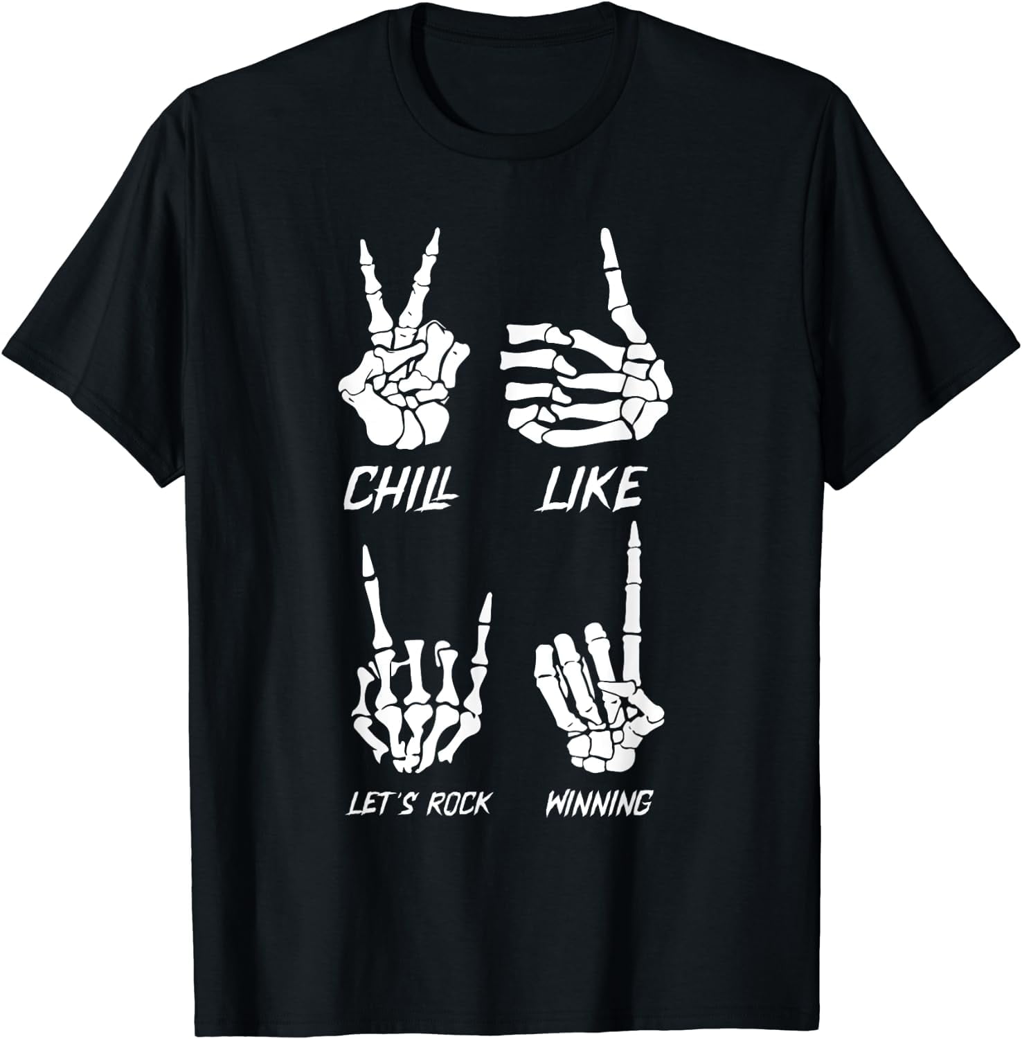 VogueVale Skeleton Hand Lazy DIY Halloween Costume Funny Hand Sign T ...