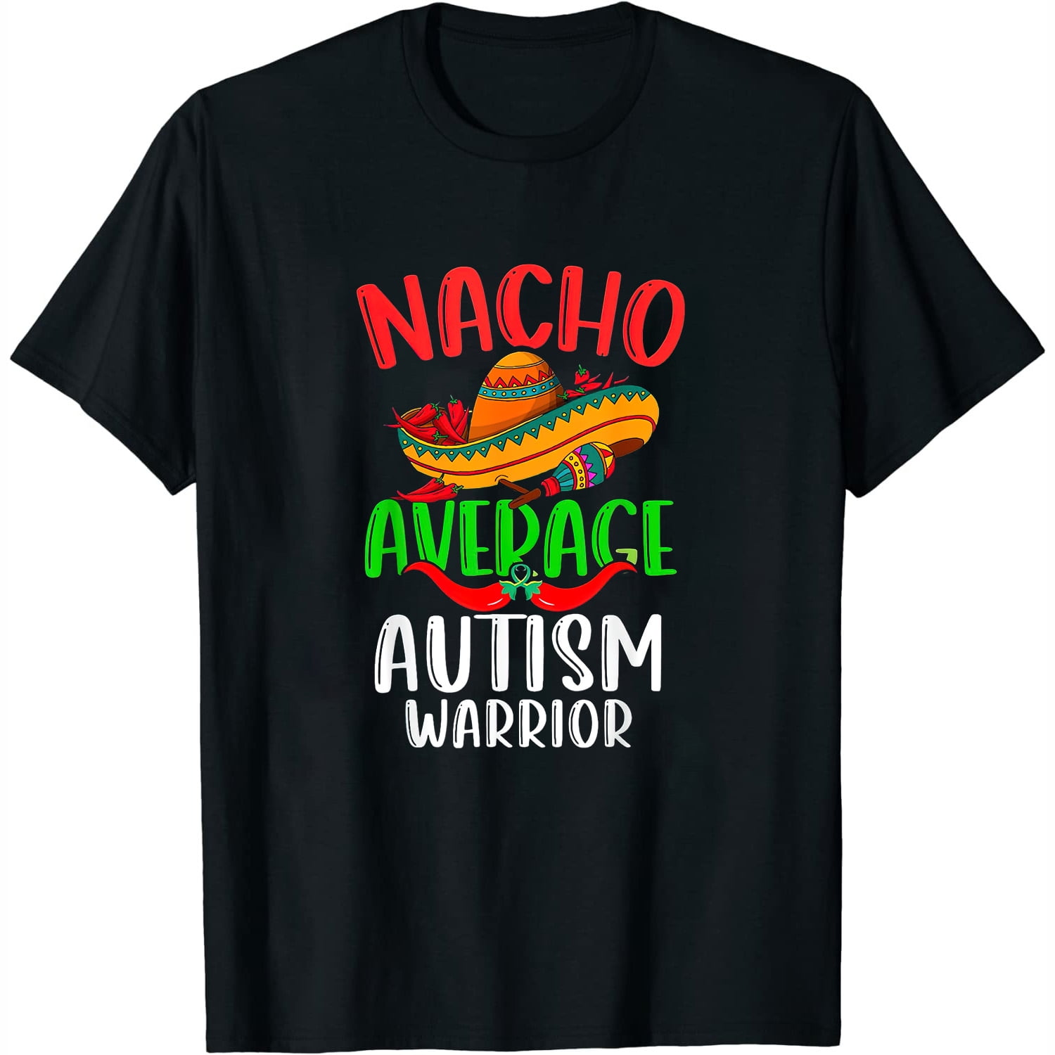 VogueVale Womens Nacho Average Autism Warrior Mexican Funny Cinco de ...