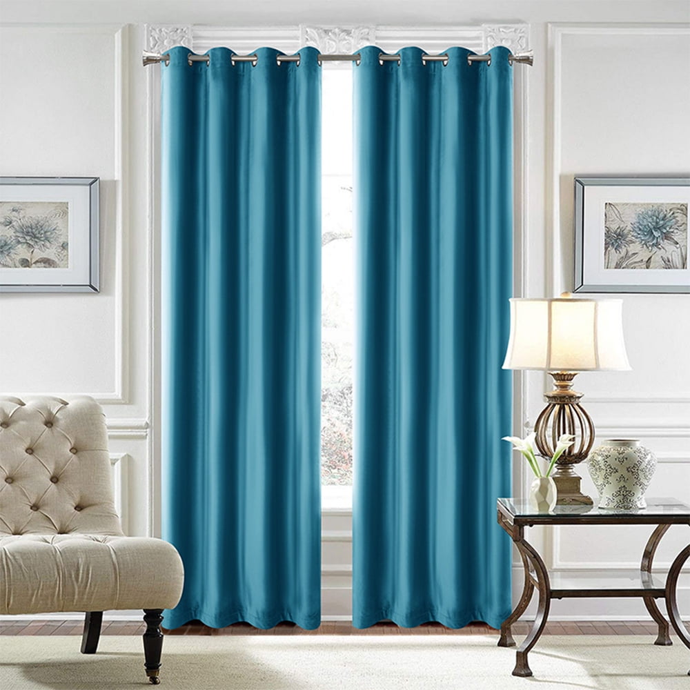 Voguele Single Curtain Panel Velvet Grommet Blackout Window Curtain For ...