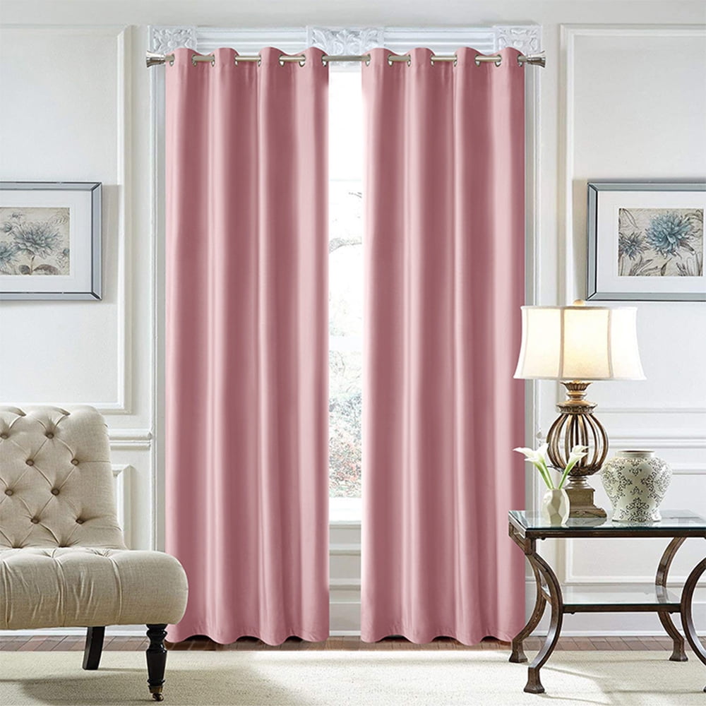 Voguele Single Curtain Panel Velvet Grommet Blackout Window Curtain For ...