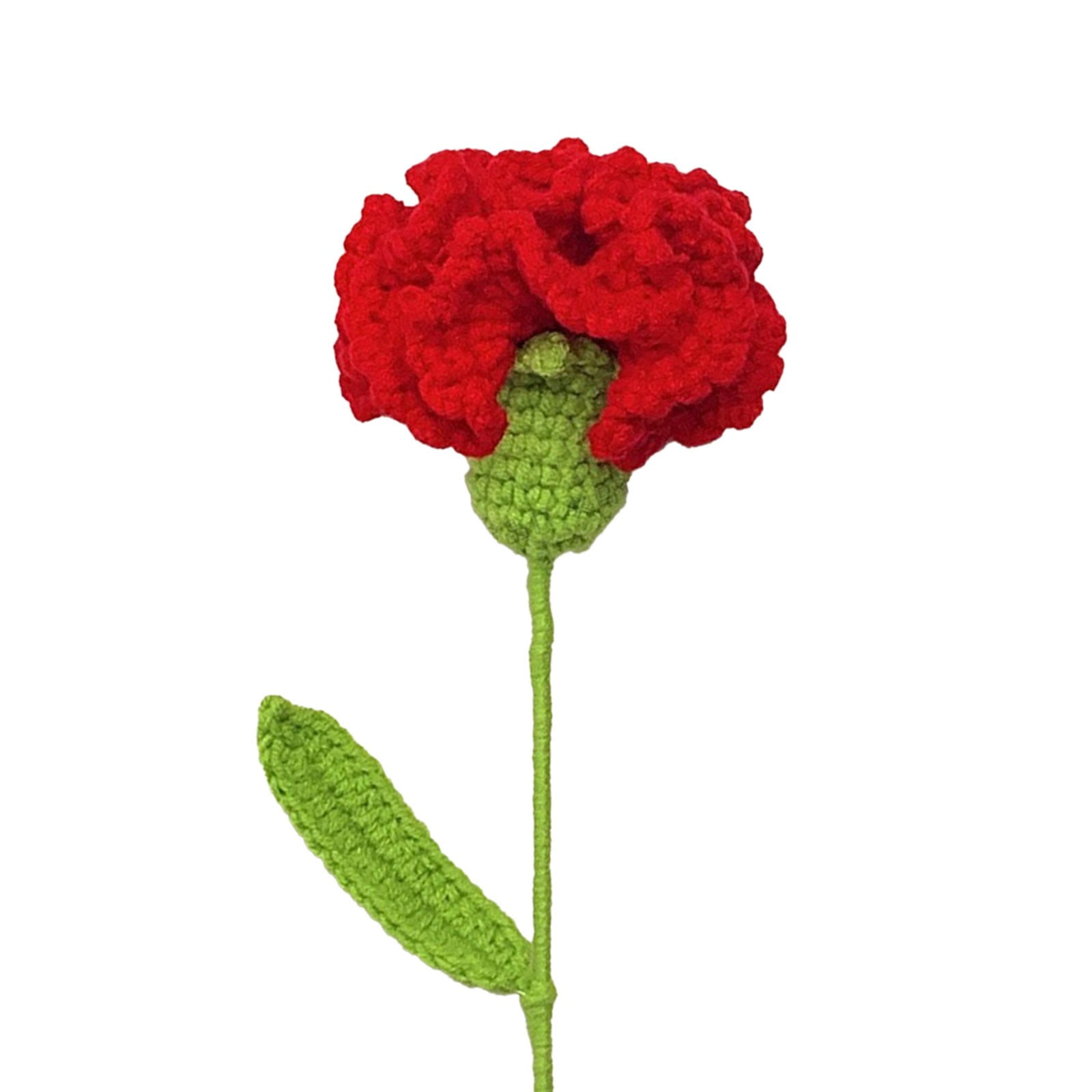 Voguev Knitted Artificial Wool Carnation for Mother'S Day - Wedding ...