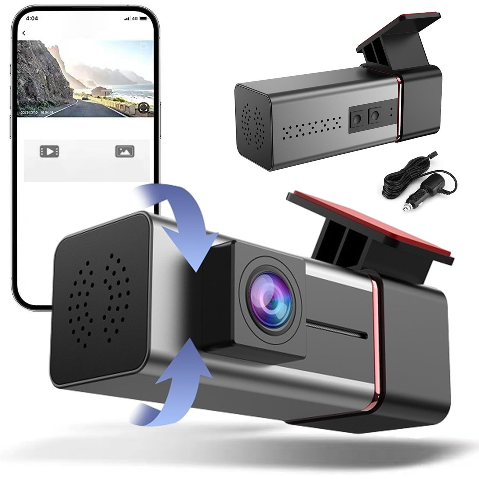 Voice Activated Car Recorder 1080P HD WIFI Night Vision Monitoring ...