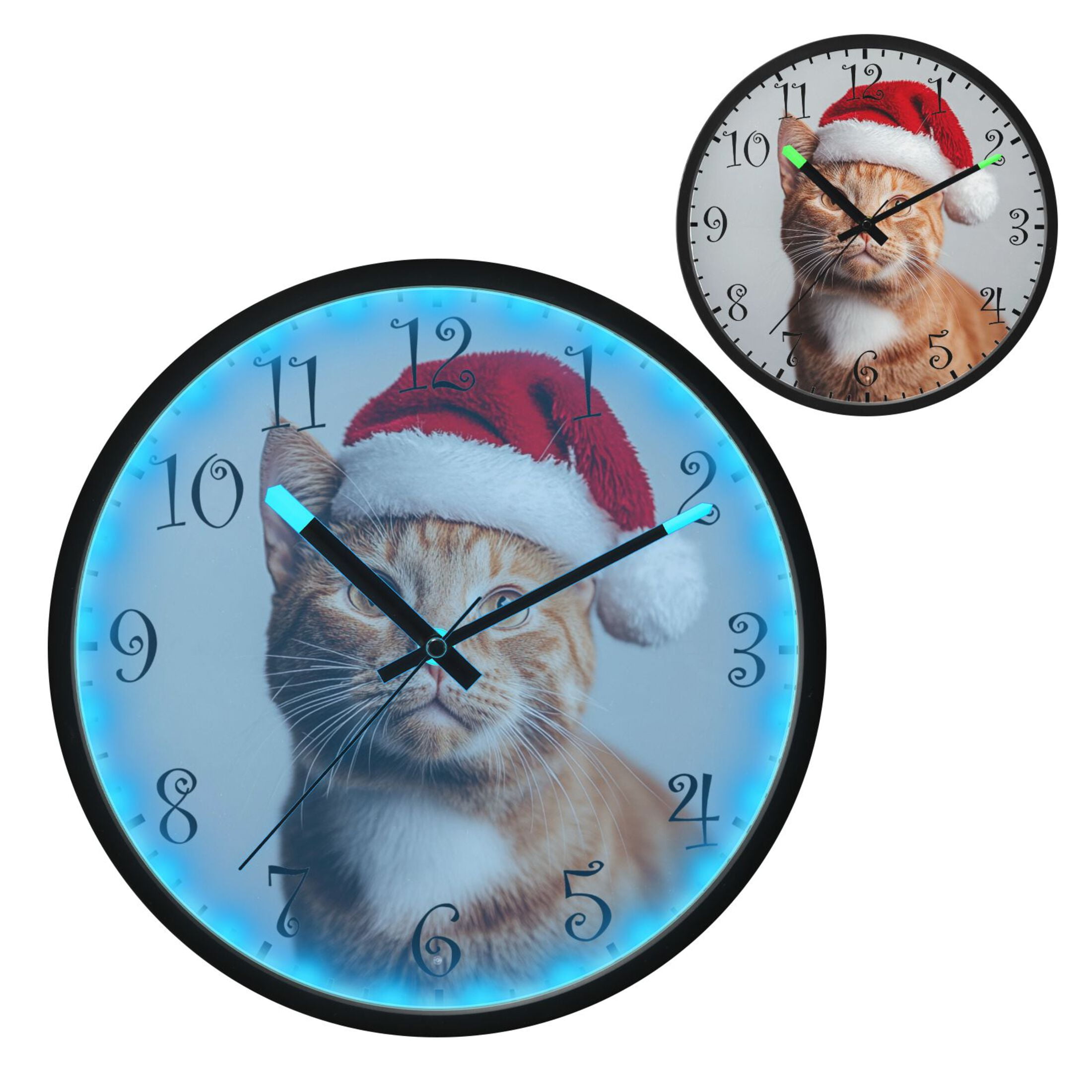 Voice Activated Clock with Glow Light 12 Inch Large Silent Wall Clock ...