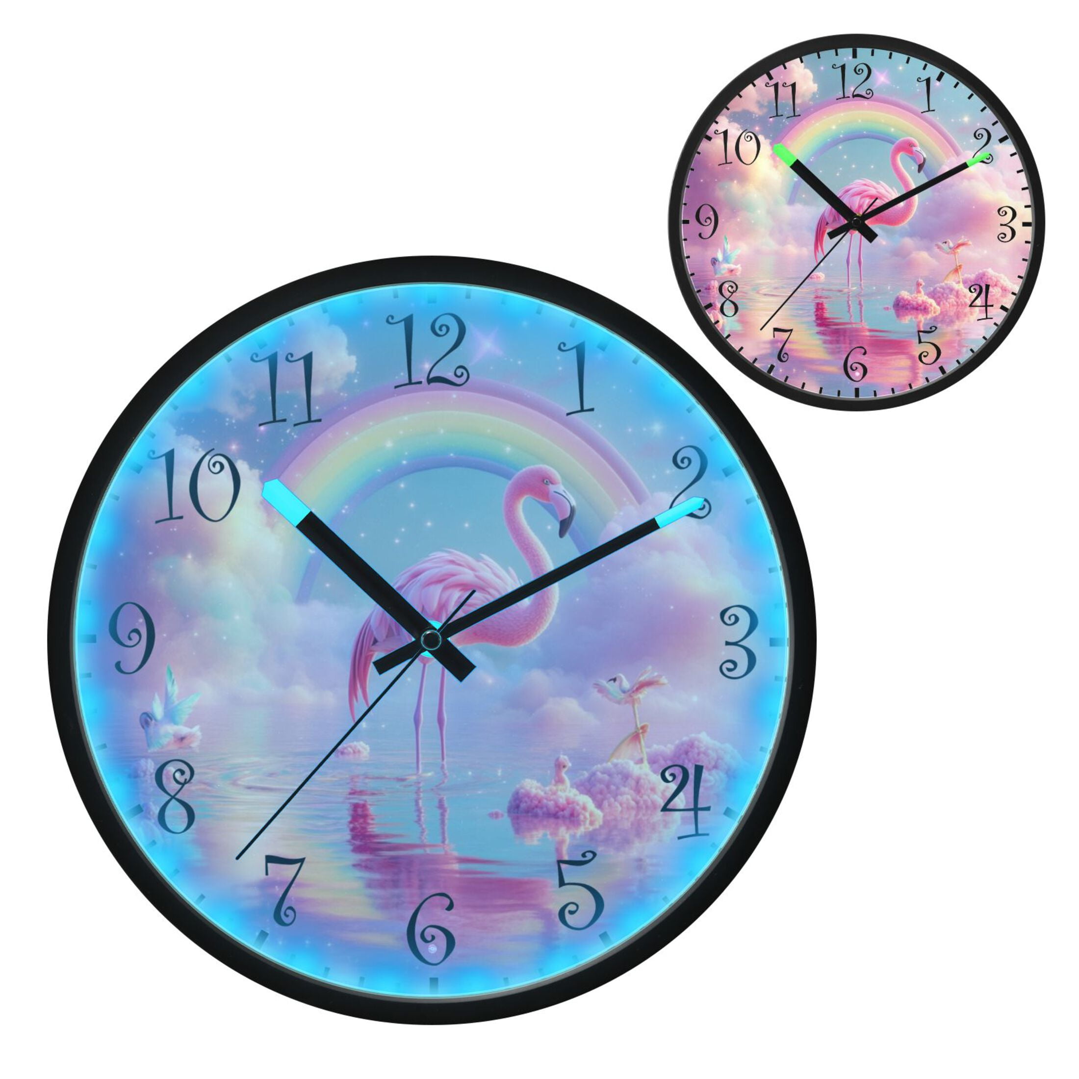 Voice Activated Clock with Glow Light 12 Inch Large Silent Wall Clock ...