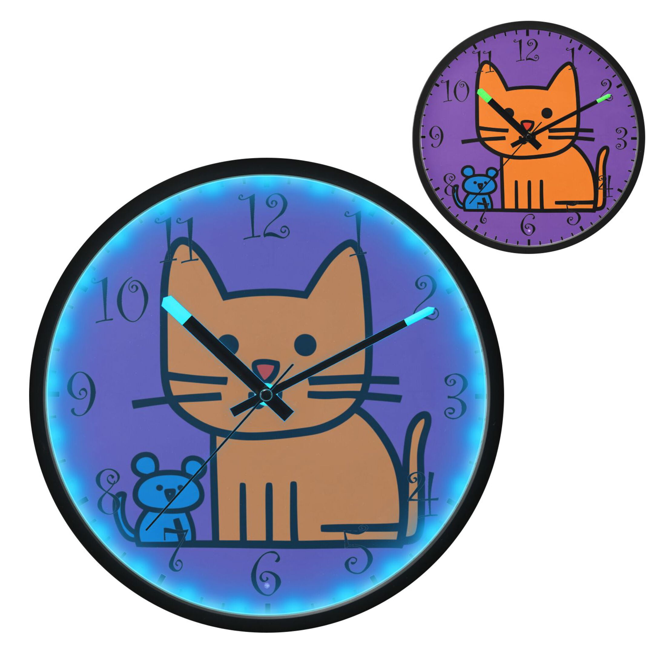 Voice Activated Clock with Glow Light 12 Inch Large Silent Wall Clock ...