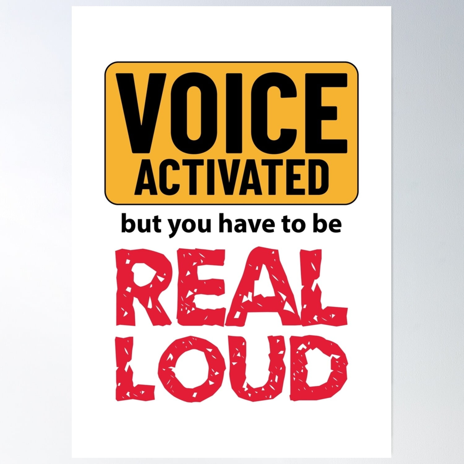 Voice Activated – Funny Office Humor For Introverts Poster Wall Art ...