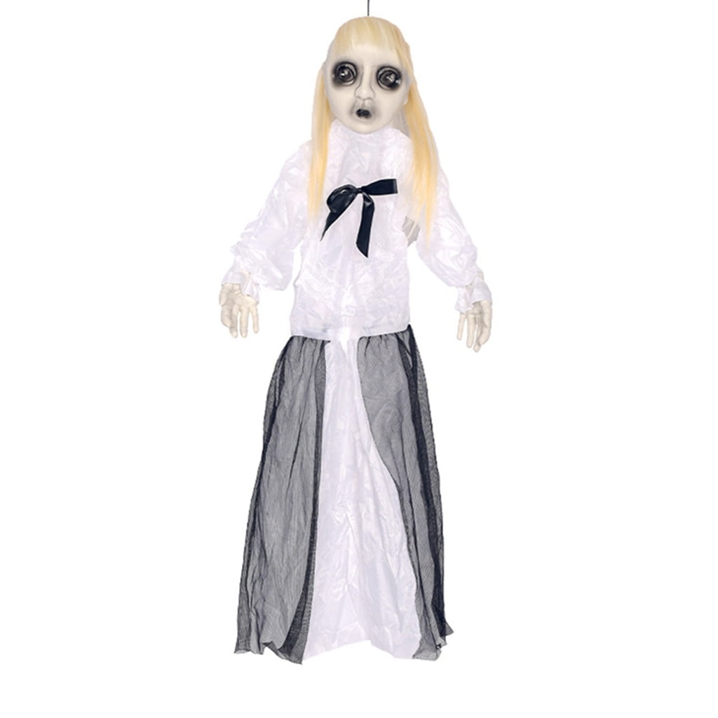 Voice Activated Skeleton With Light up LED Eye Scary Sound Effect ...