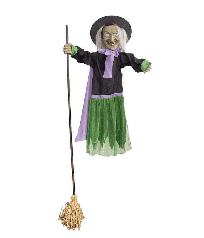 Voice-Activated Witch Garden Horror Decorations (Emits Light and Sound ...