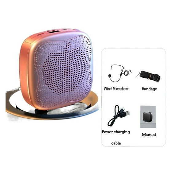 Voice Amplifier Megaphone Mini Speaker With Microphone Rechargeable ...