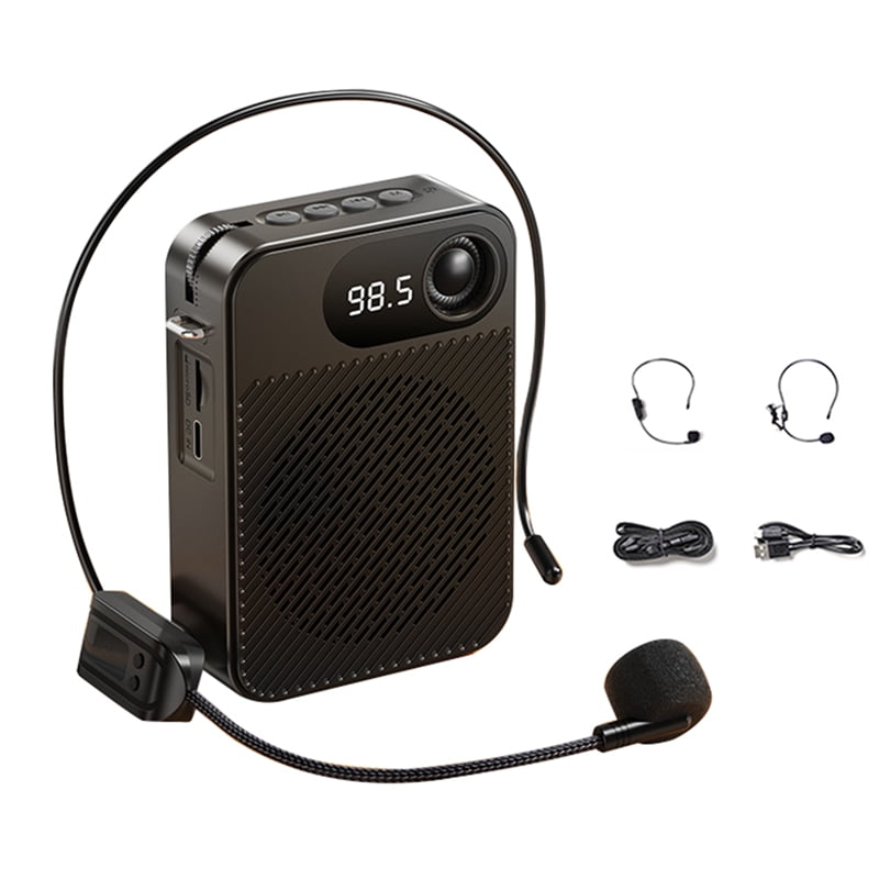 Voice Amplifier, Portable Microphone Speaker, Wireless Microphone ...