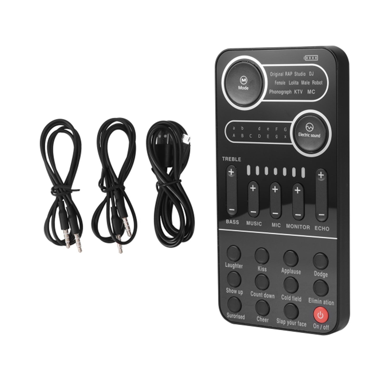 Voice Changer Mini Sound Card Set Portable Multi Voice Effects External ...