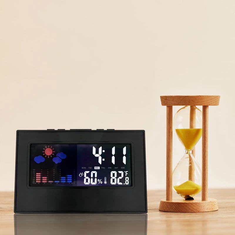 Voice Control Digital Weather Clock TEMP Humidity With Backlight ...