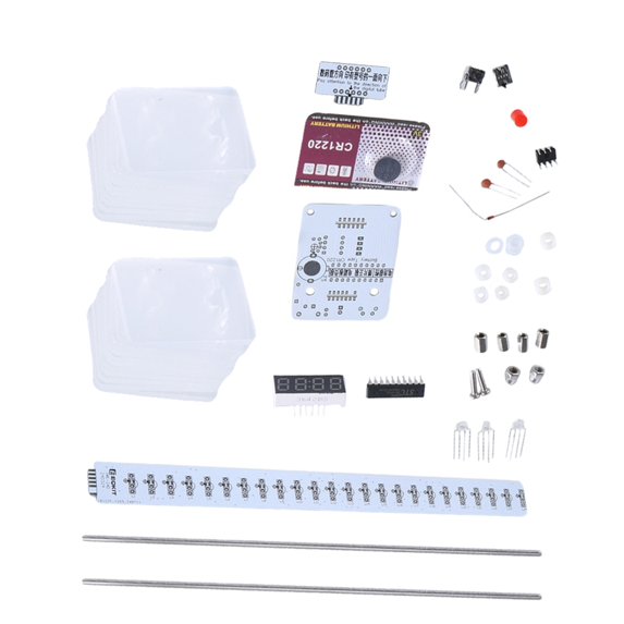 Voice Controlled LED Spectrum Tower Set Colorful Spectrum Clock Parts ...