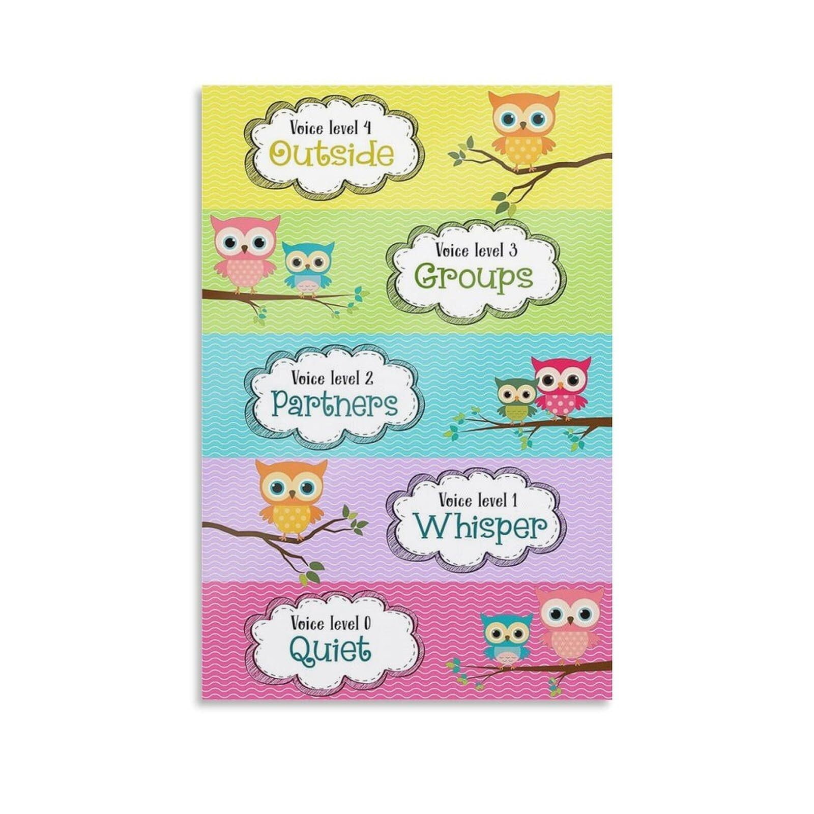 Voice Level Poster Owl Poster Behavior Posters for Classroom ...