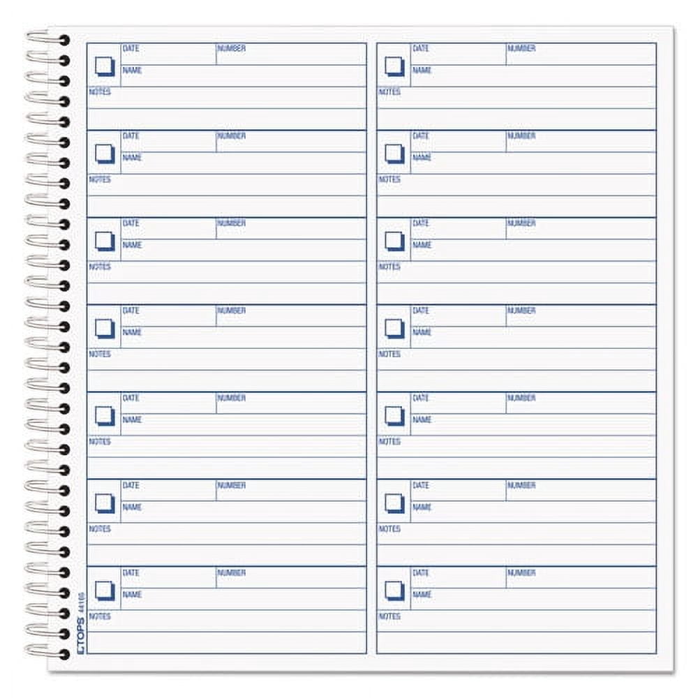 "Voice Mail Log Book, 8.5 X 8.25, 1/page, 1,400 Forms | Bundle of 2 ...